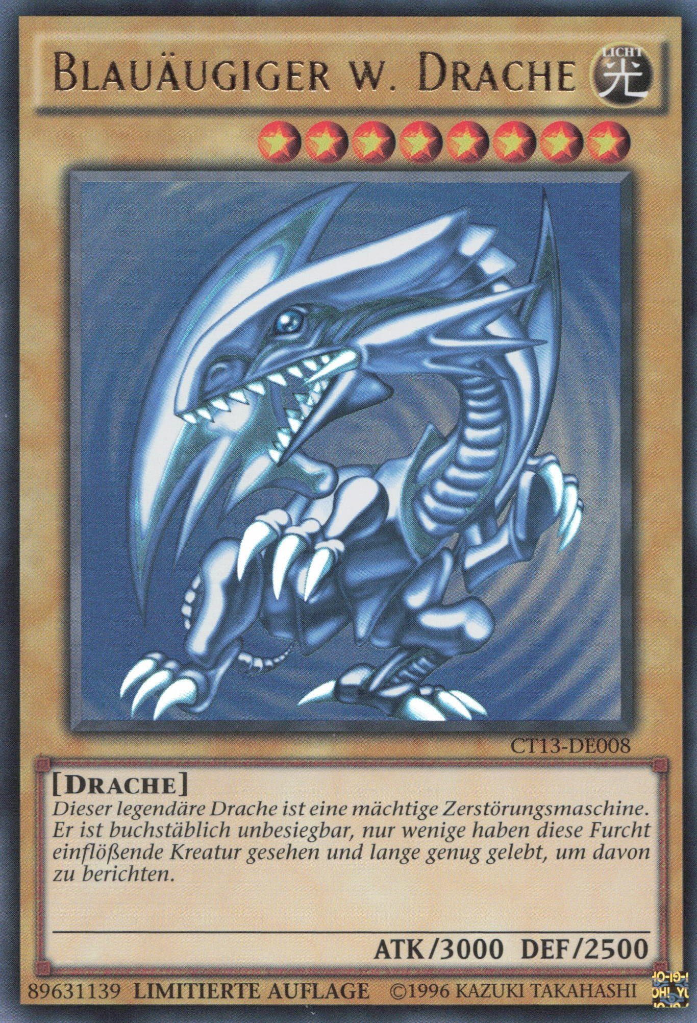 Recollectibles Sammelkarte Yugioh Karte Blauäugiger W Drache Deutsch