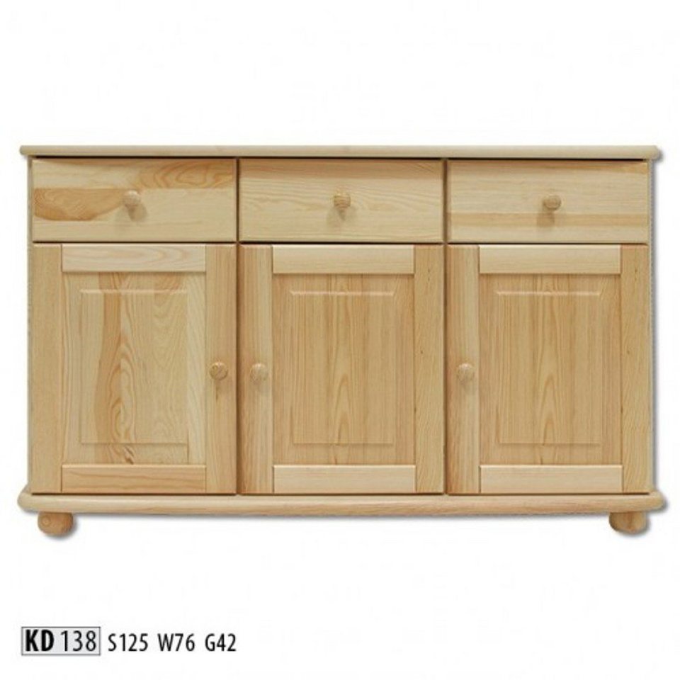 Jvmoebel Sideboard Massive Kommode Sideboard Schrank Kommoden Echtholz