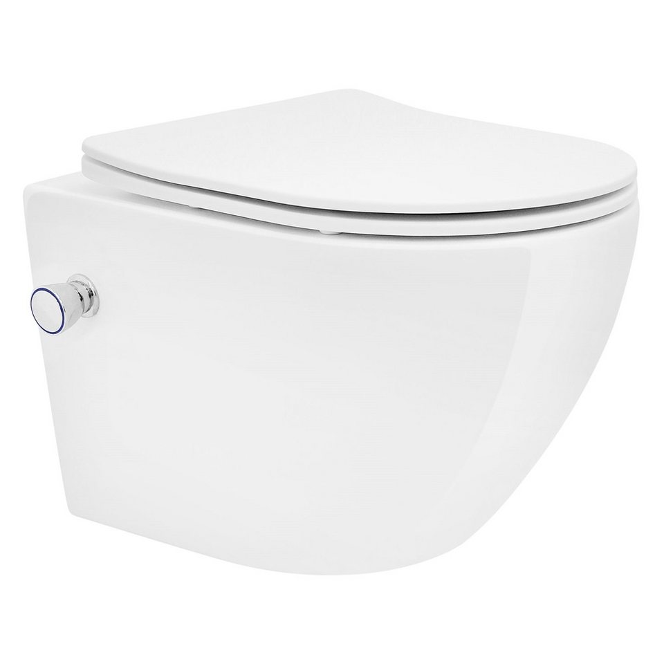 Luxebath Tiefspül Wc Spülrandloses Hänge Wc Keramik Mit Wc Sitz