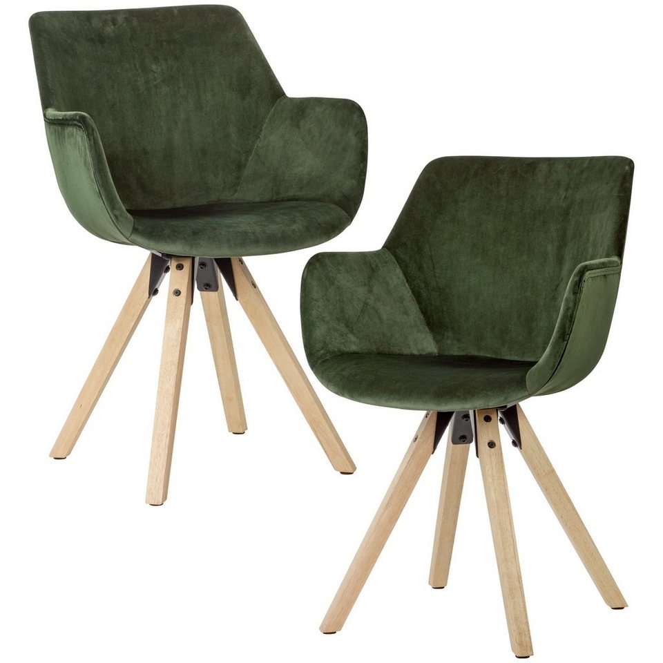 Wohnling 4 Fußstuhl Wl6043 Gemütliches Esszimmerstuhl 2er Set Mit