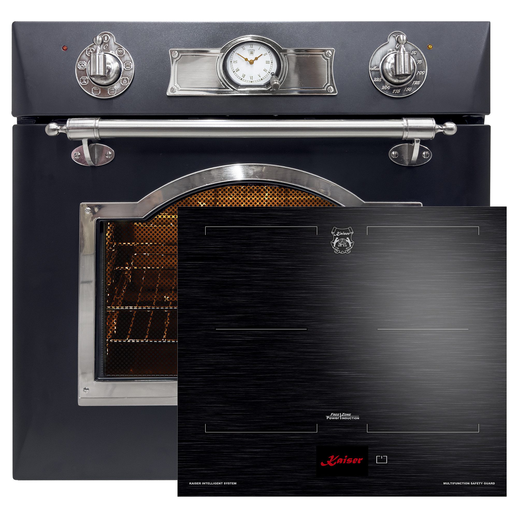 Kaiser Küchengeräte Backofen-Set Herd Set Autark Elektro Einbaubackofen, 60 cm,Teleskop-System ...