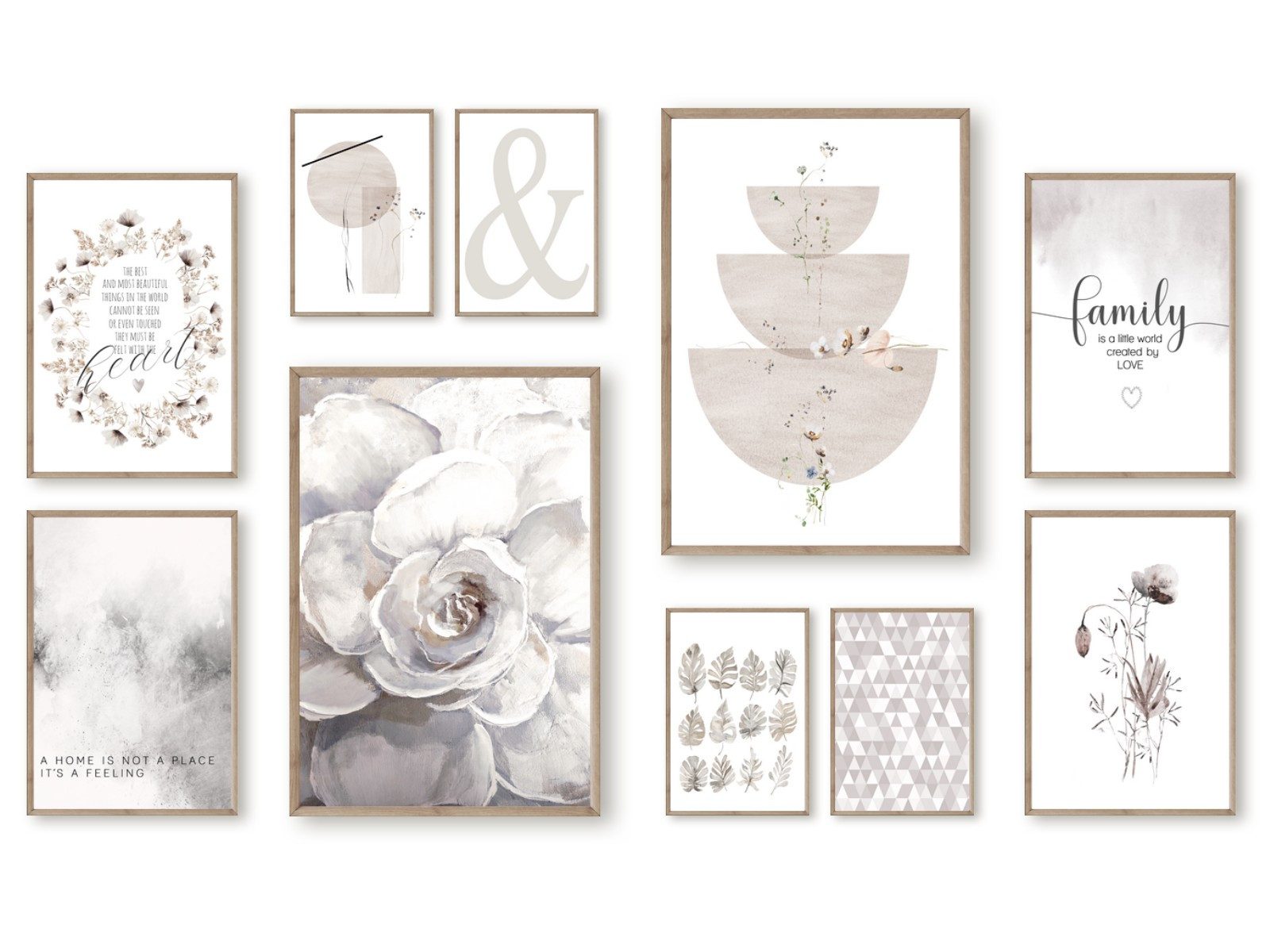 Homestyle Accessoires Poster Bilder Bilderwand 10erset Home Is A