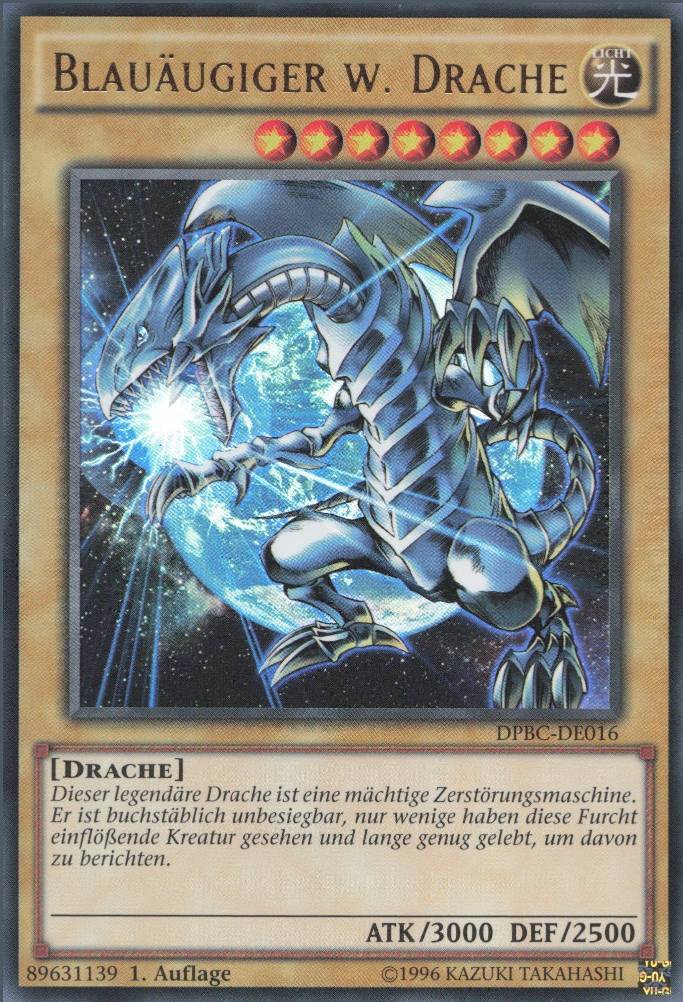 Recollectibles Sammelkarte Yugioh Karte Blauäugiger W Drache Deutsch