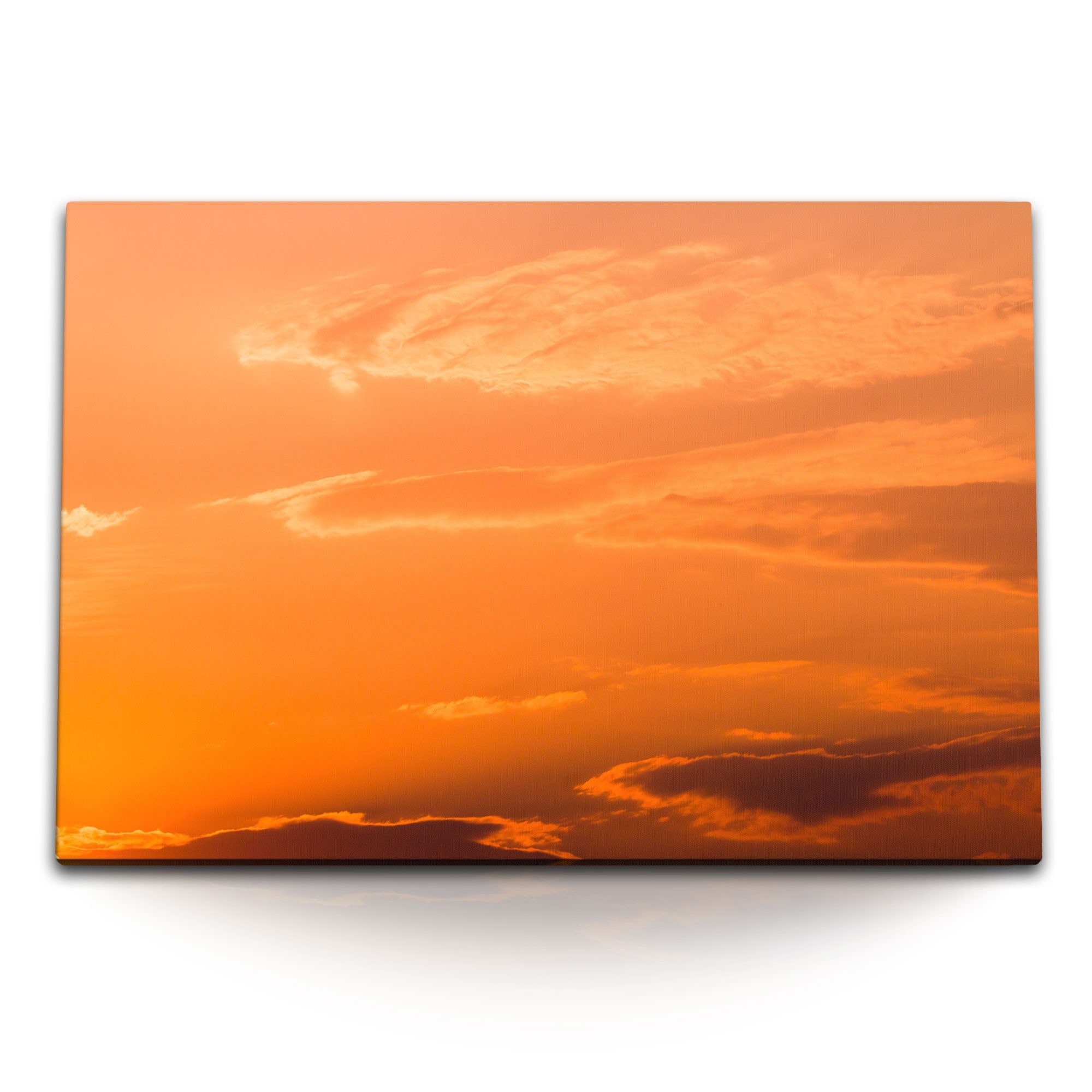 Sinus Art Leinwandbild 120x80cm Wandbild auf Leinwand Roter Himmel Abendrot Sonnenuntergang A ...
