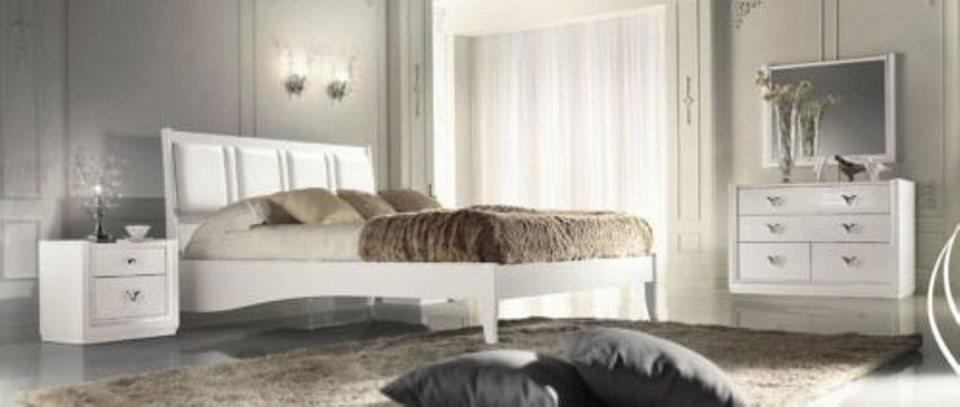 Jvmoebel Schlafzimmer Set Bett Nachttisch Kommode Spiegel Garnitur