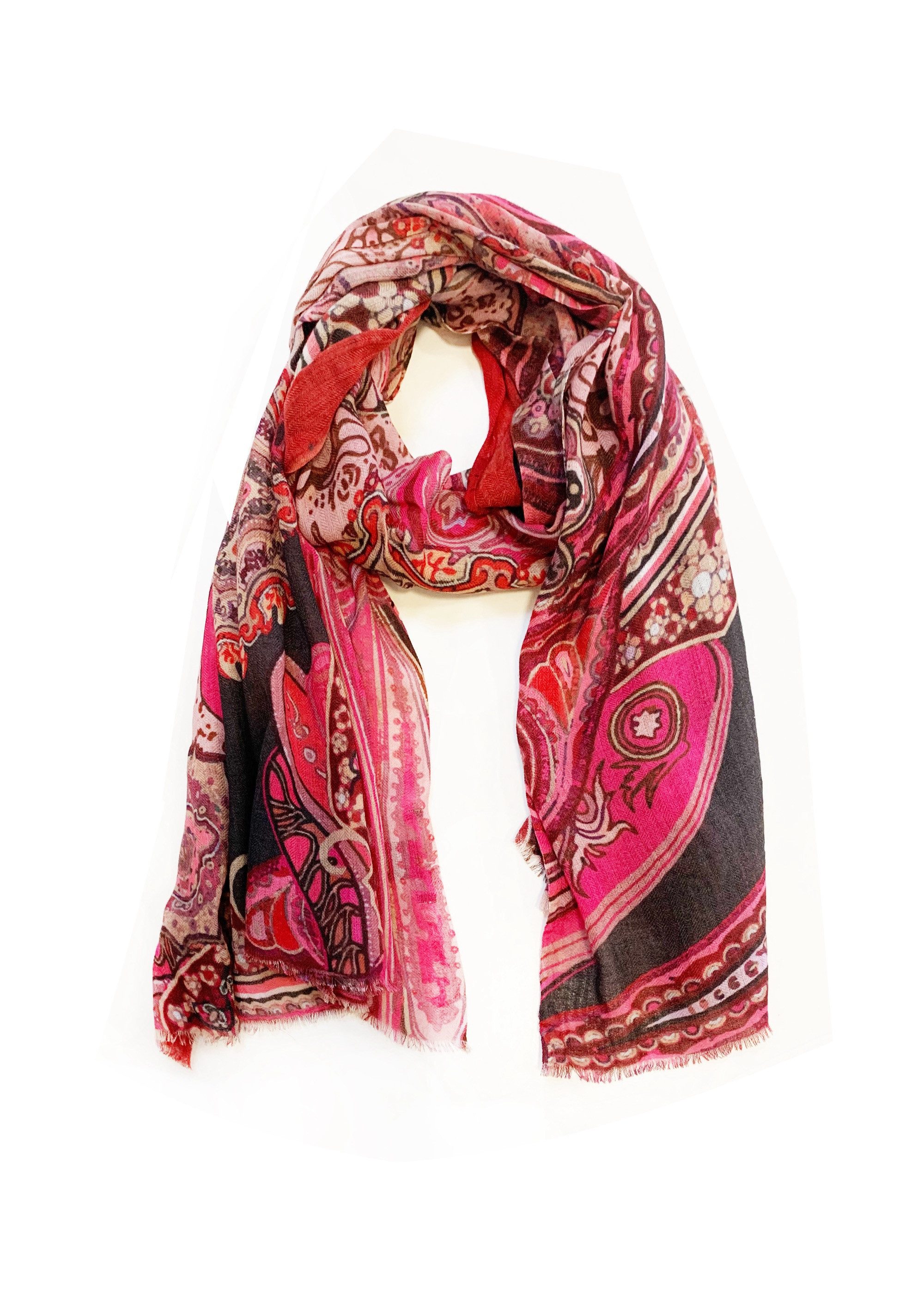 Codello Modeschal Codello Damen Schal mit Paisleymuster in rot oder ...