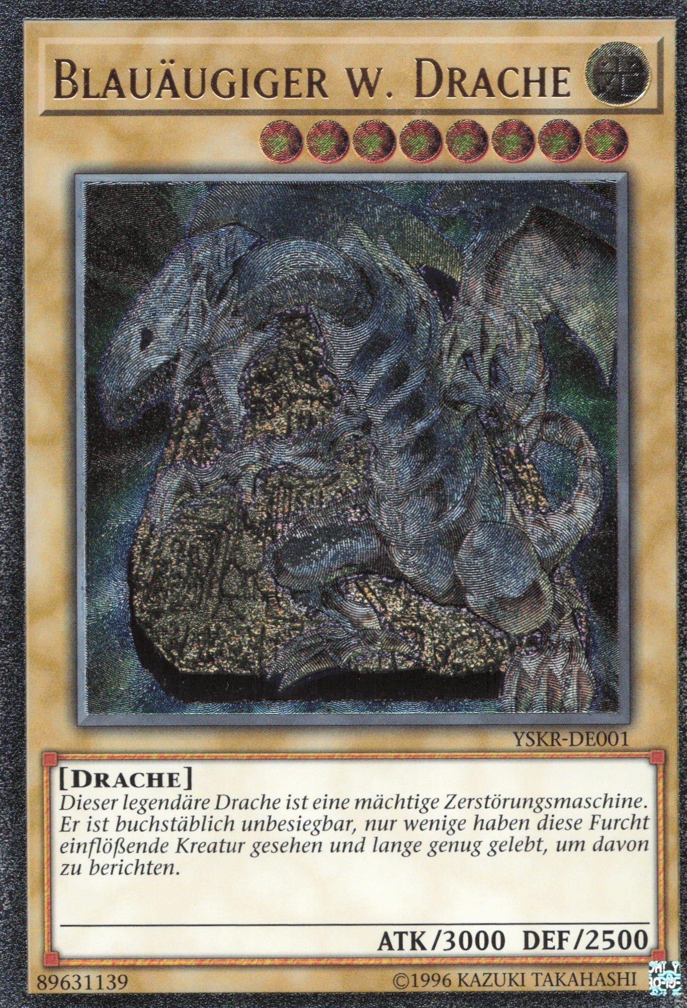 Recollectibles Sammelkarte Yugioh Karte Blauäugiger W Drache V 2