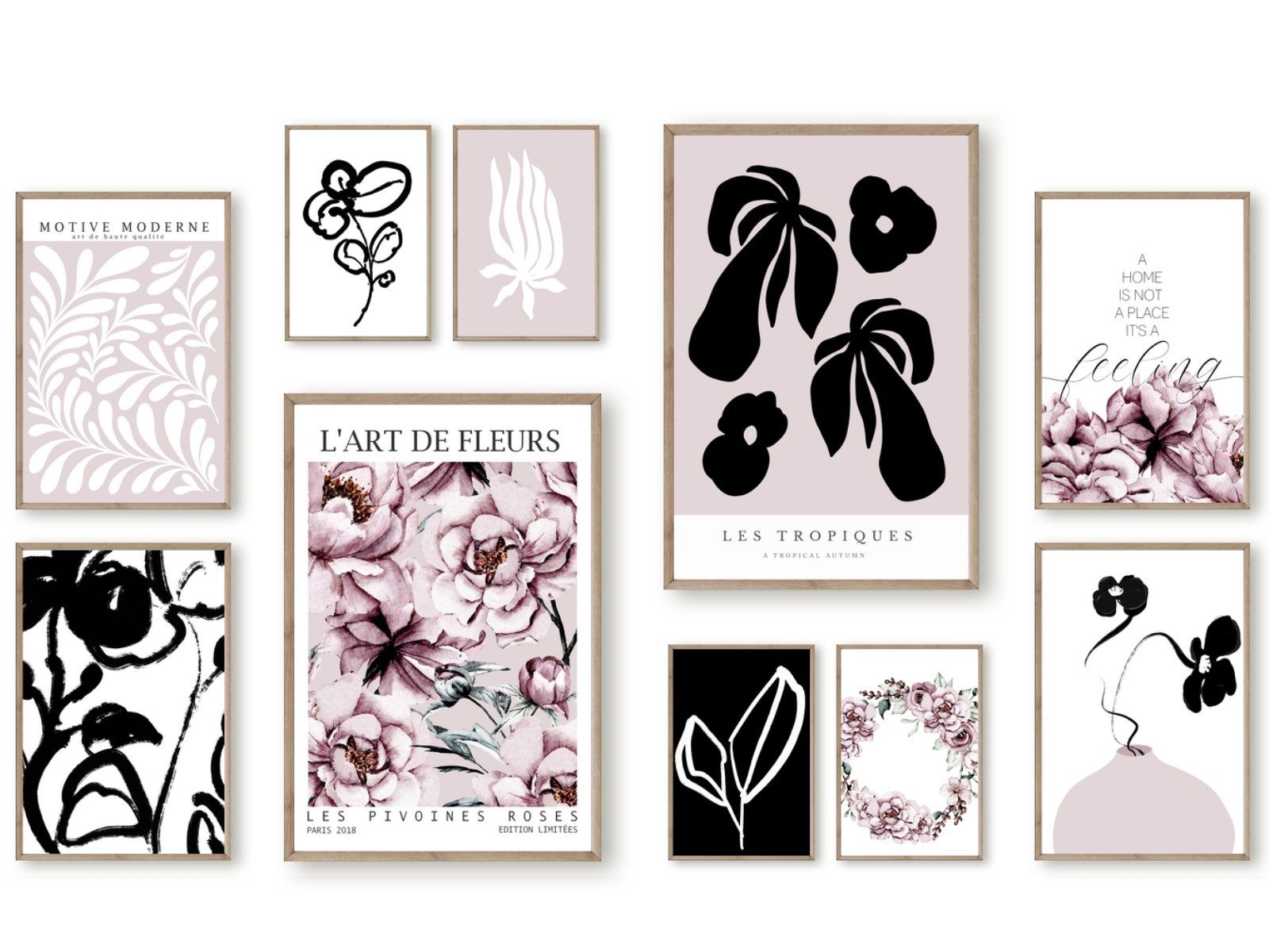 Homestyle Accessoires Poster Bilderwand Wandbilder Bilder 10erset Les