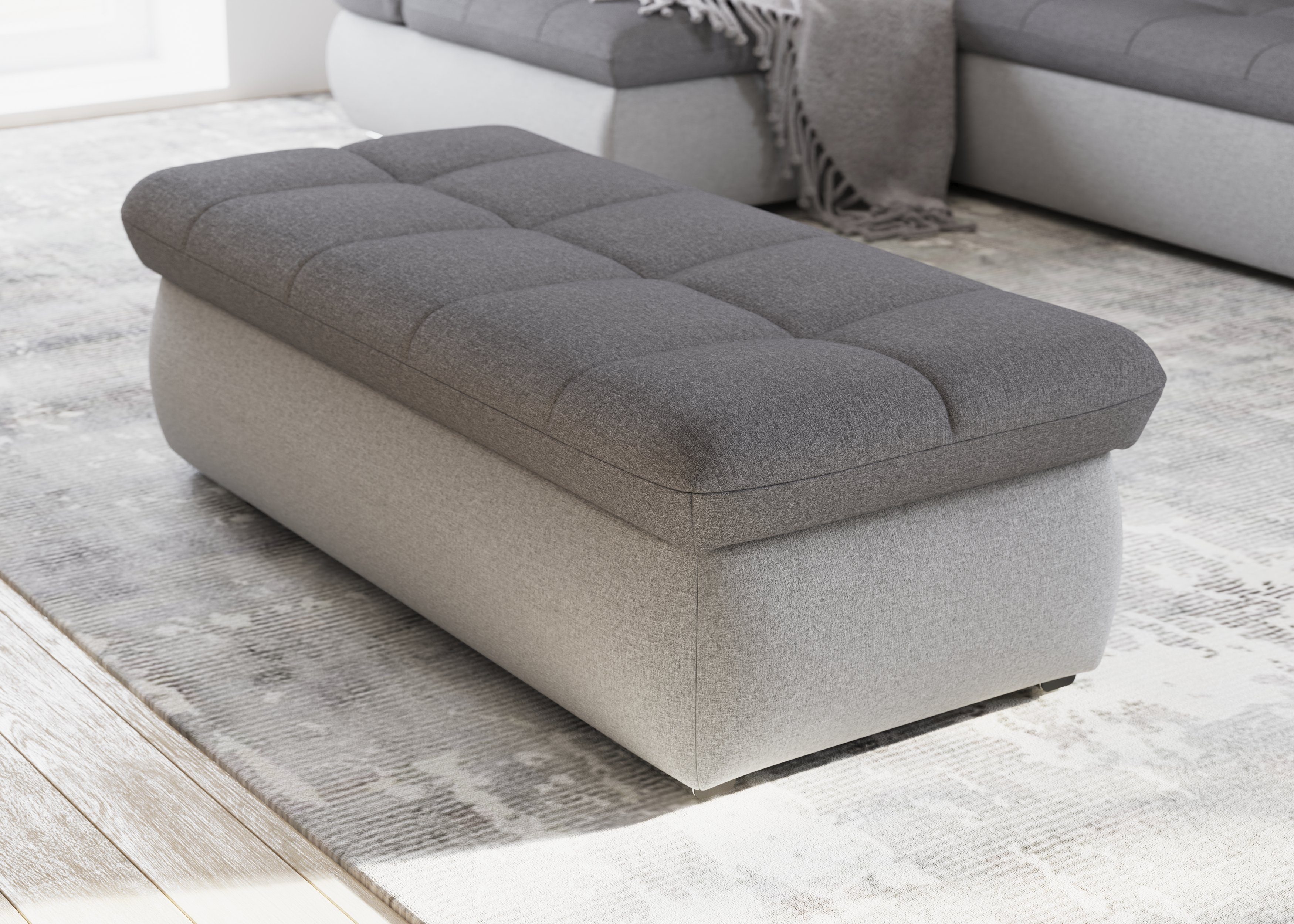 Domo Collection Polsterhocker Moric Inklusive Stauraum