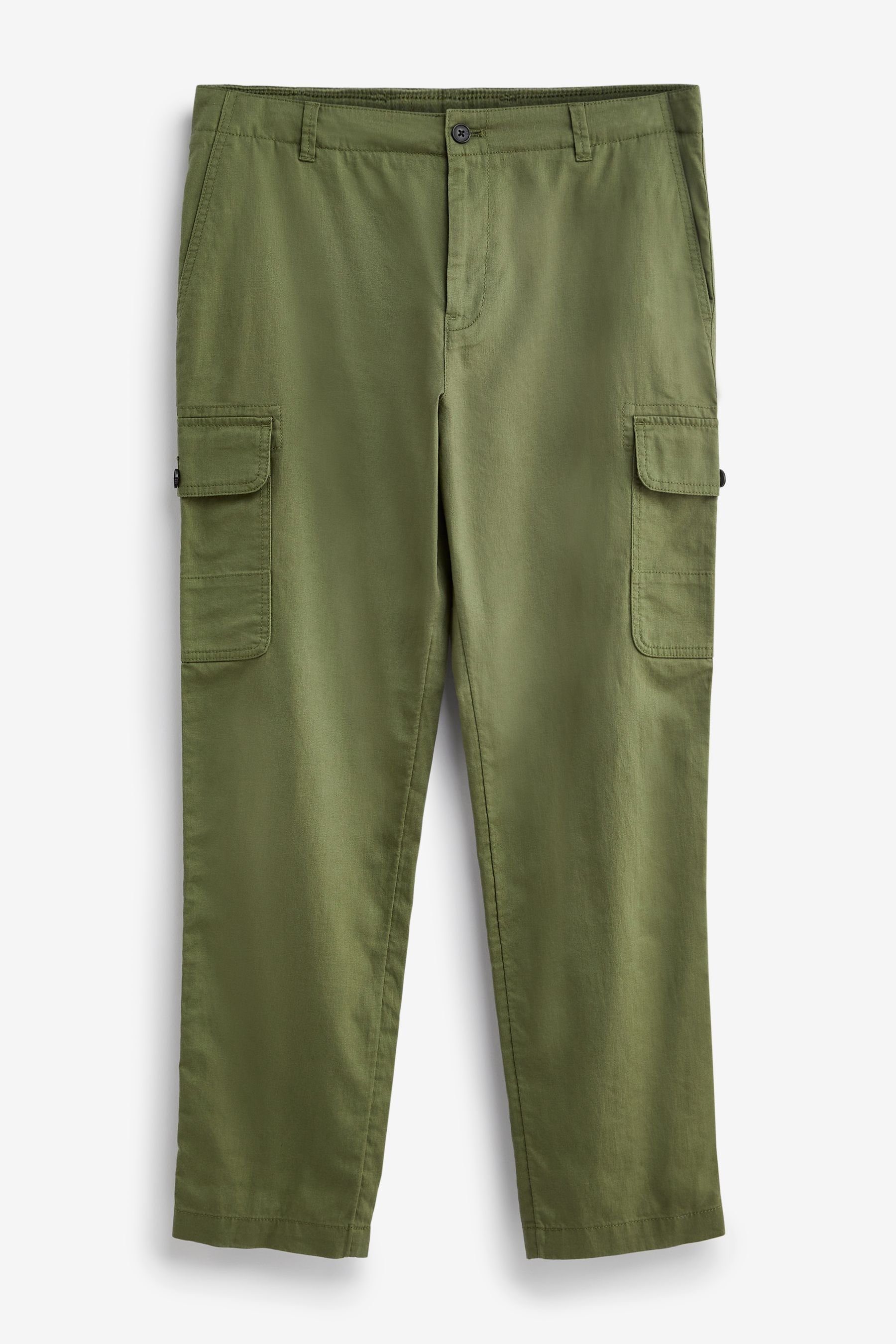 Next Cargohose Cargo Hose Aus Leinenmischung Relaxed Tapered 1 Tlg