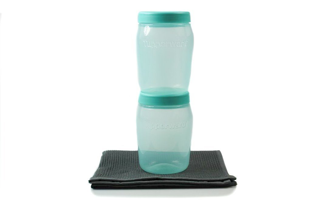 TUPPERWARE Back-Set Universal Behälter 550 ml (2) + GLASTUCH