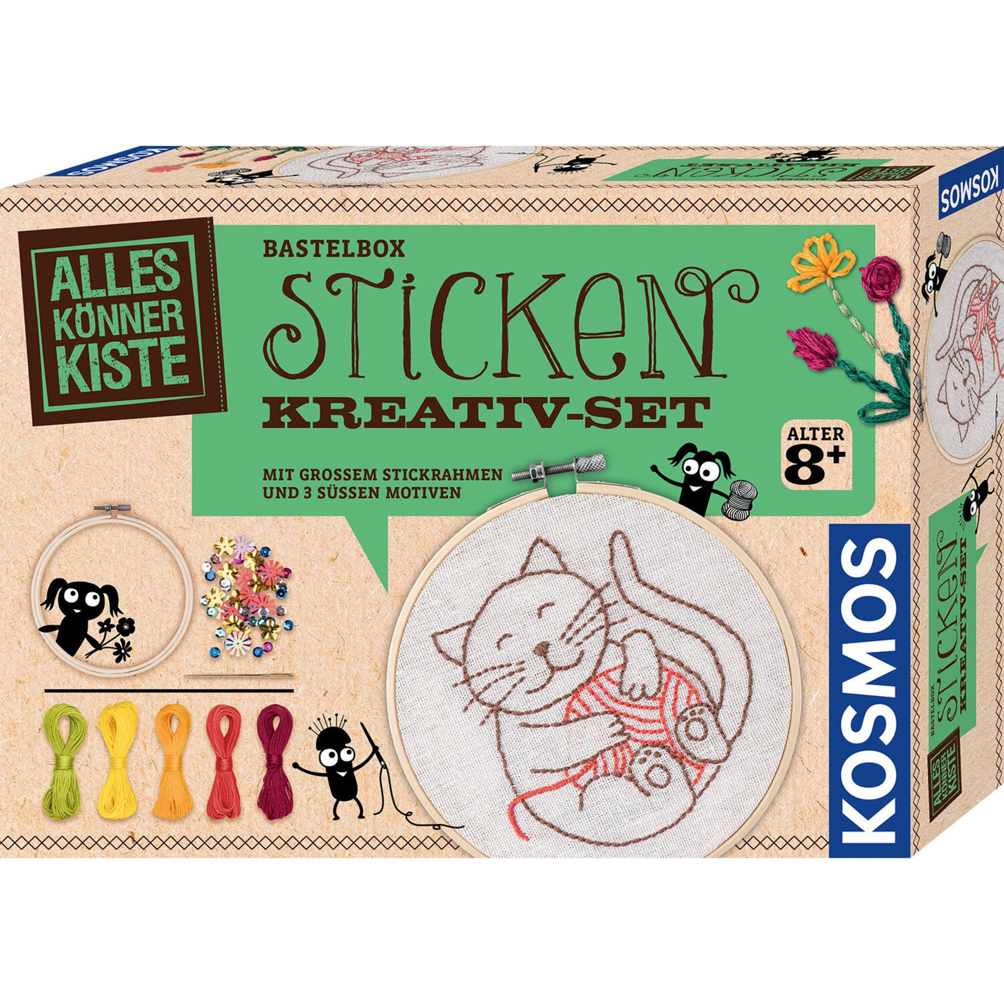 Kosmos Kreativset AllesKönnerKiste Sticken Kreativ-Set, Altersangabe ...