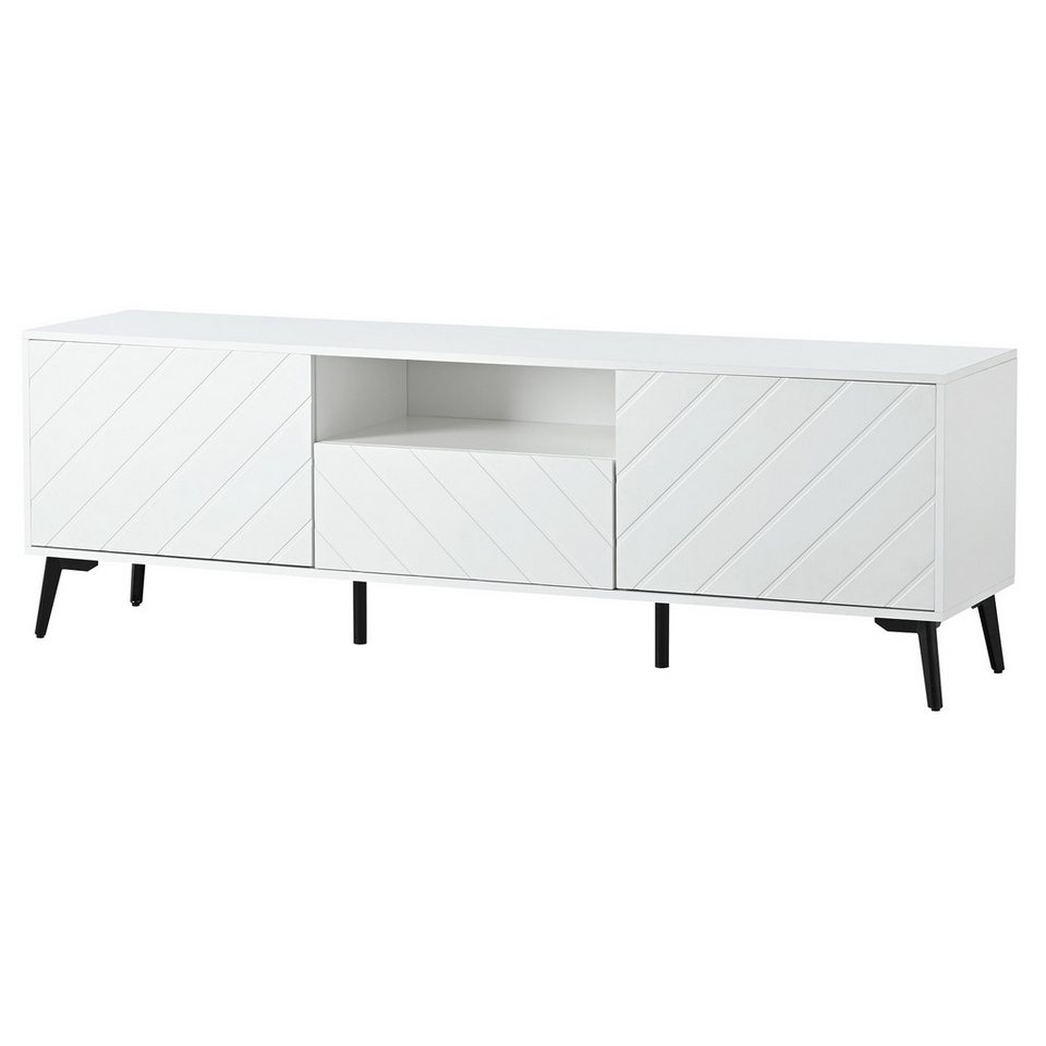 Blingbin Tv Schrank Weißer Tv Ständer Lowboard 1 St 17 Meter Langer