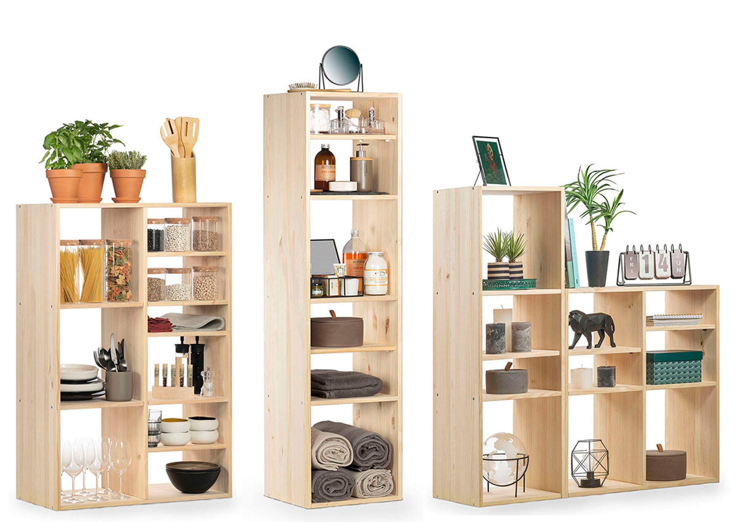 Astigarraga Kit Line Standregal Vollholz Würfelregal Dinamic
