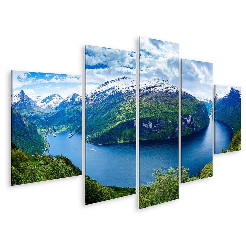 Islandburner Leinwandbild Bild Auf Leinwand Geiranger Fjord Schöne