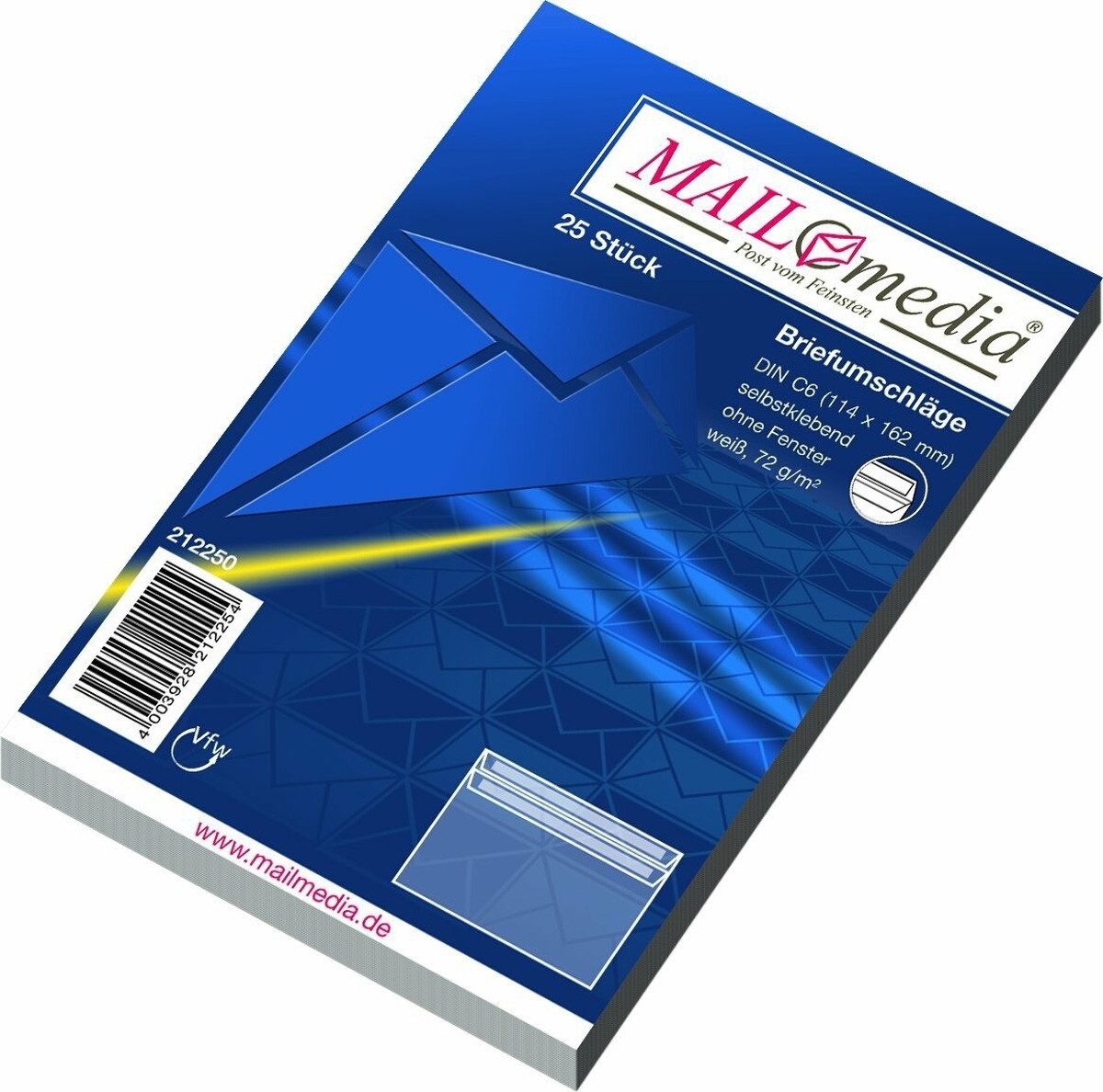 Briefumschlag, Format: C6