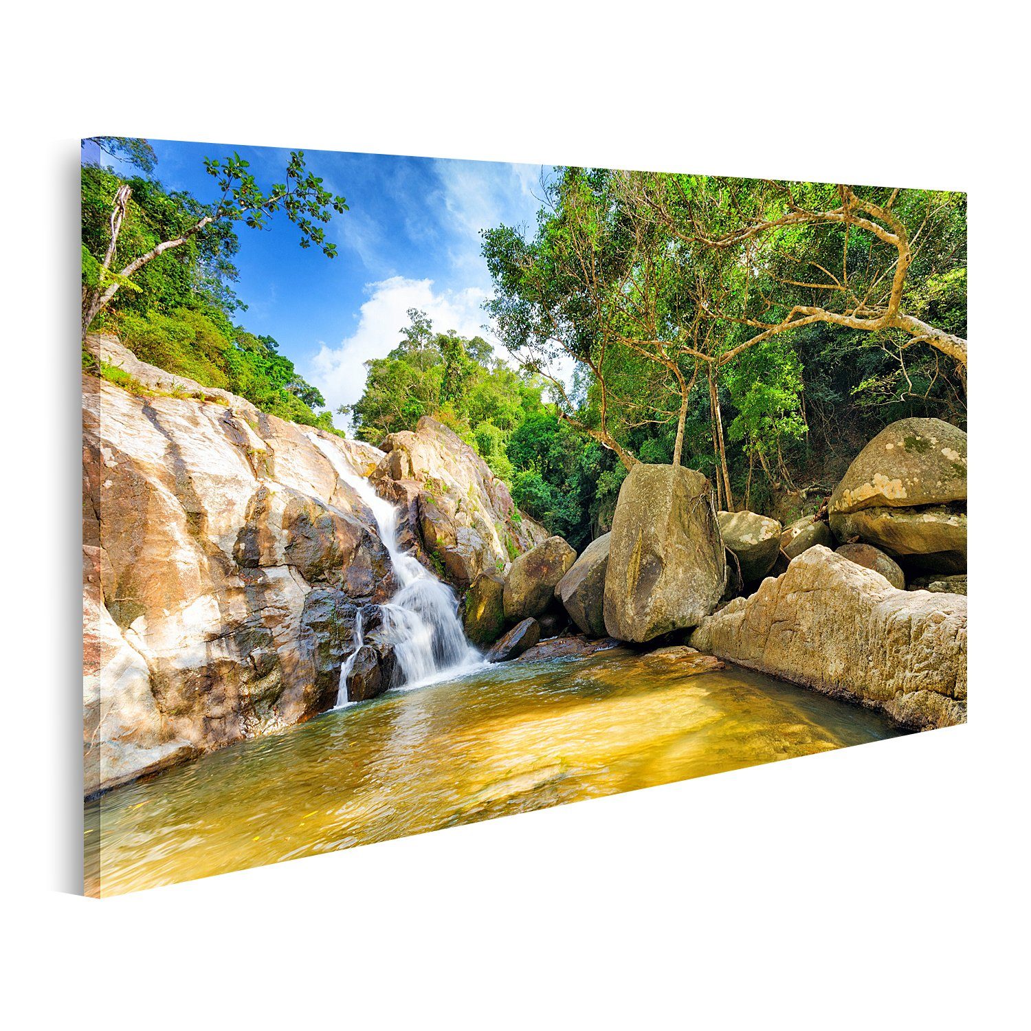 islandburner Leinwandbild »Bild auf Leinwand Hin Lad Wasserfall Koh Samui Thailand Wandbild ...