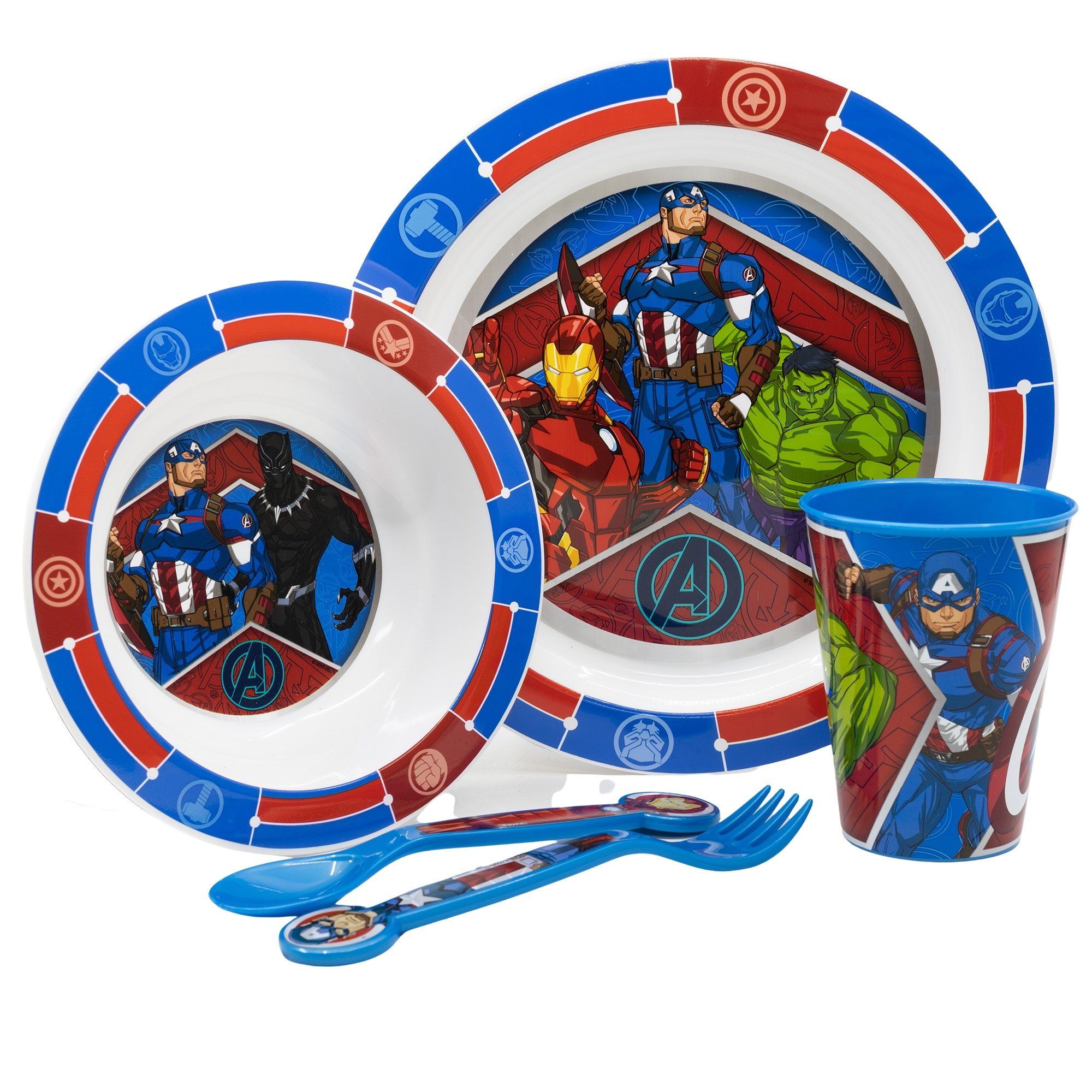 Marvel Kindergeschirr Set Marvel Avengers Kinder Geschirr Set 5 Teilig