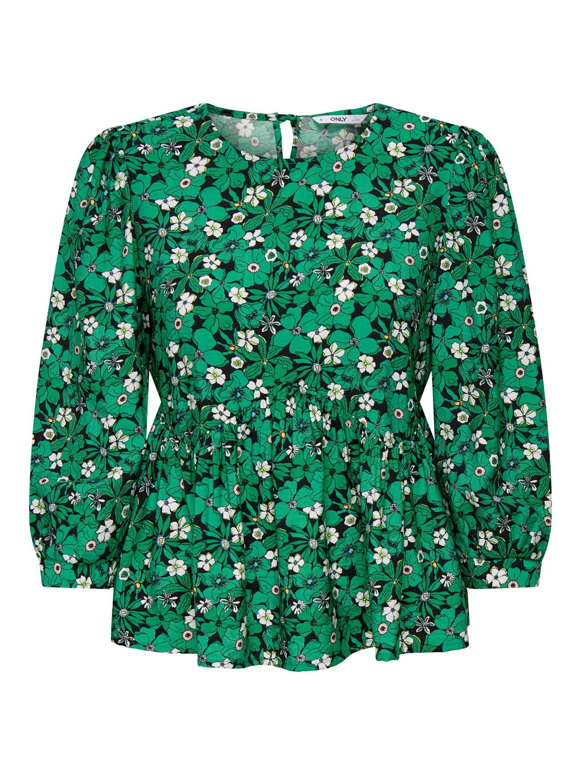 Only Kurzarmbluse Alessandra 1 Tlg Drapiertgerafft Cut Outs
