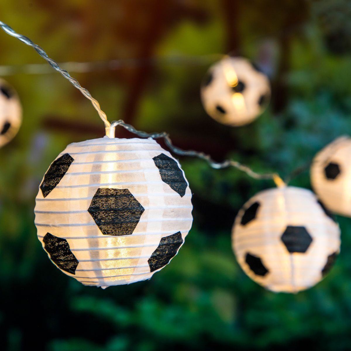 Gravidus Led Lichterkette Led Solar Lichterkette Fussball 10 Lampions