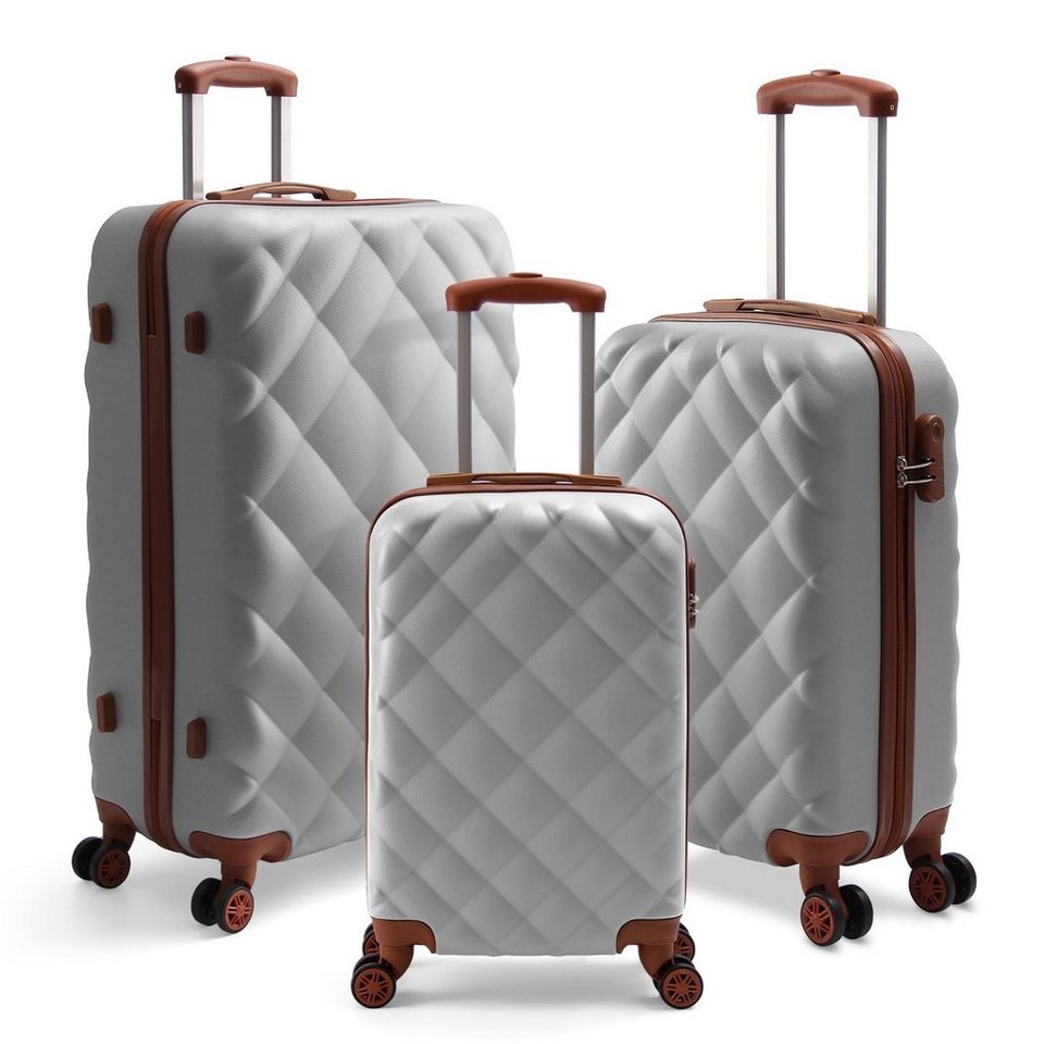 Homelux Trolleyset Kofferset Reisekoffer 3er Abs Hartschalen Koffer 4