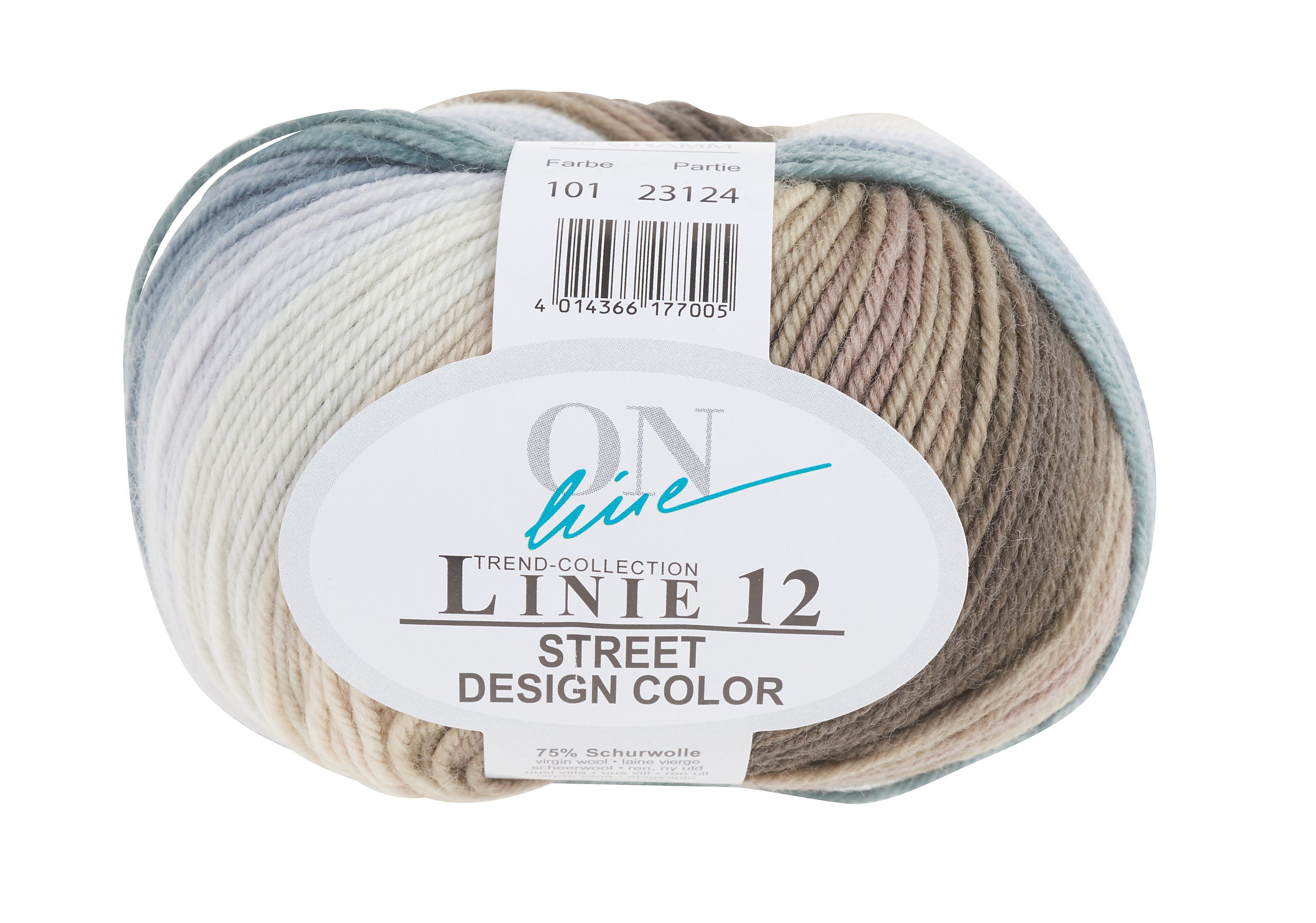 ONline Street Design Color Linie 12 Häkelwolle, 50 g, Häkelgarn