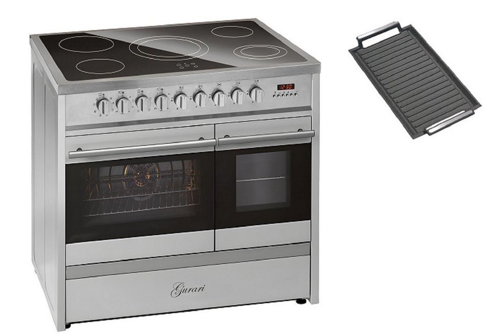 Gurari Elektro Standherd Gch E 912 Df Xgrillplatte Mit 1 Fach