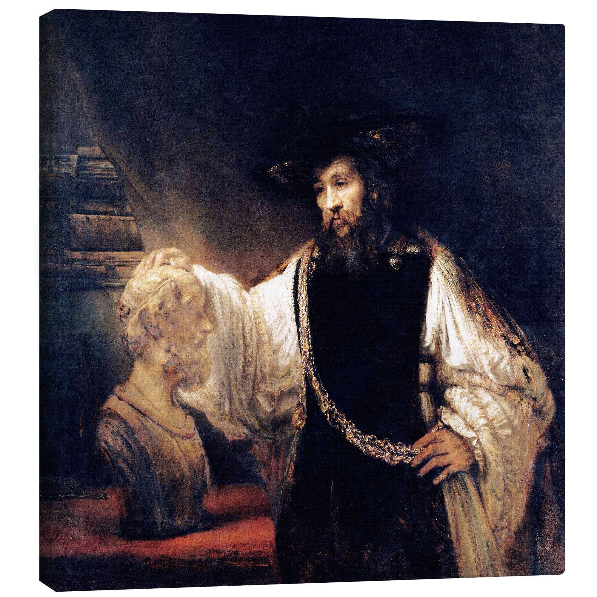 Posterlounge Leinwandbild Rembrandt Van Rijn Aristoteles Mit Einer