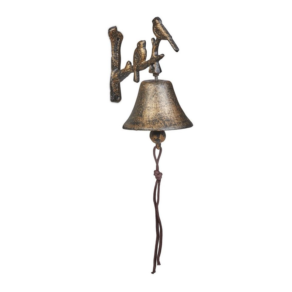 Relaxdays Dekoobjekt Türglocke Gusseisen Vögel