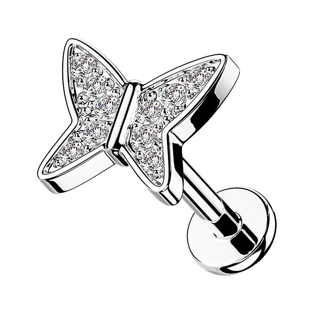 LuxusKollektion Piercing-Set Piercing Tragus Helix Labret Monroe 16G CZ ...