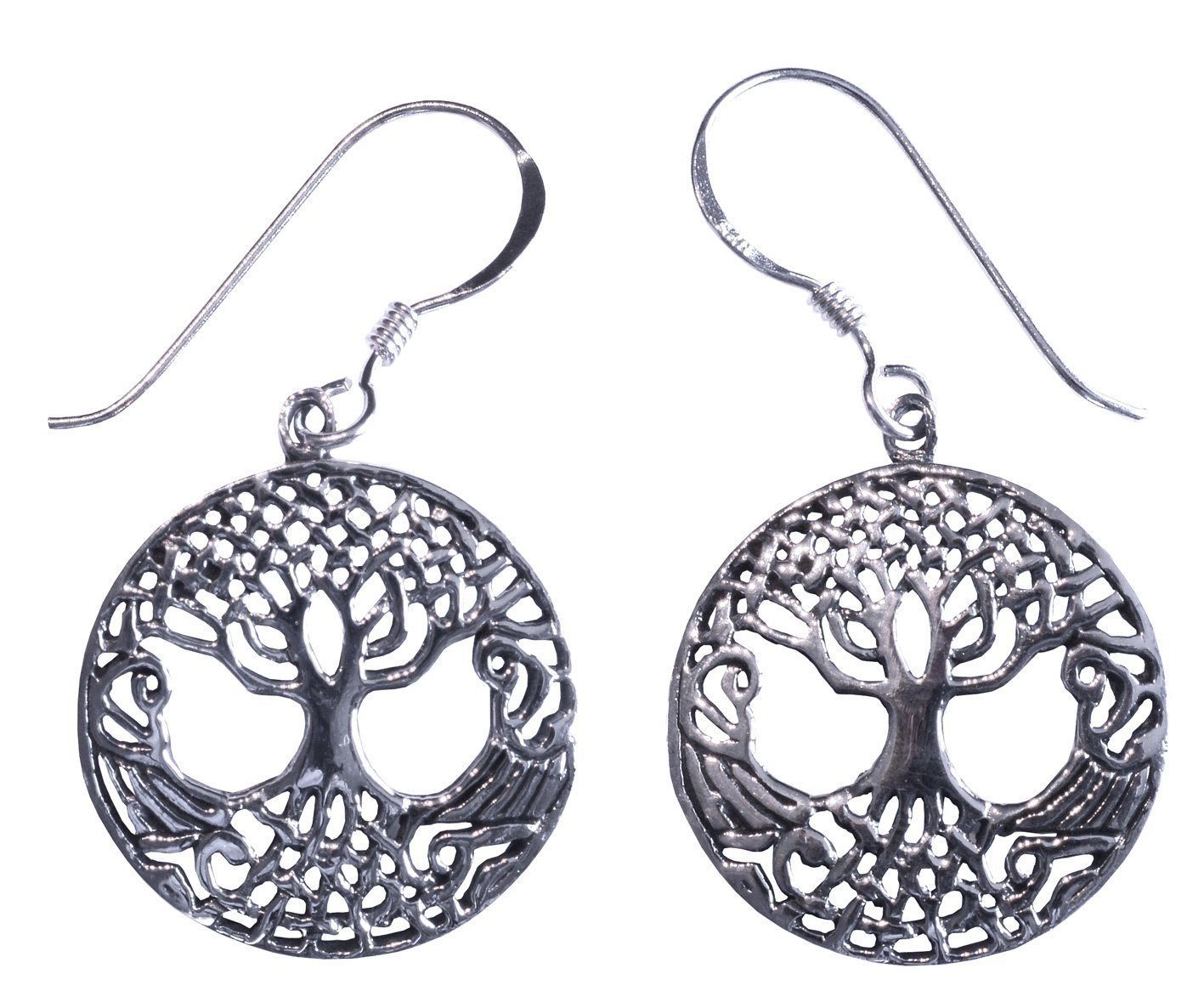 Saraswati Ohrhänger-Set Ohrhänger "Keltischer Lebensbaum" 1,0cm, Silber 925, 1,2g.