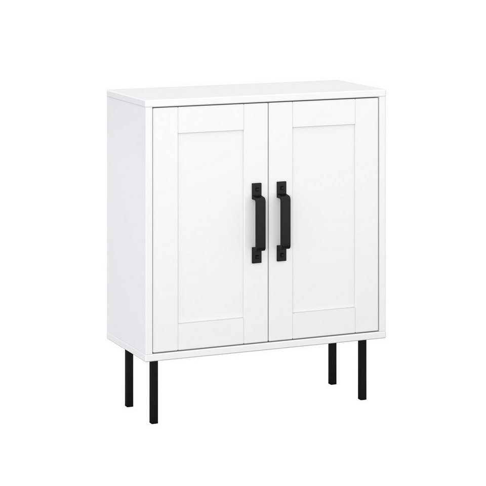 Domando Kommode Kommode Positano M1 In Weiß Matt Breite 60cm Schwarze