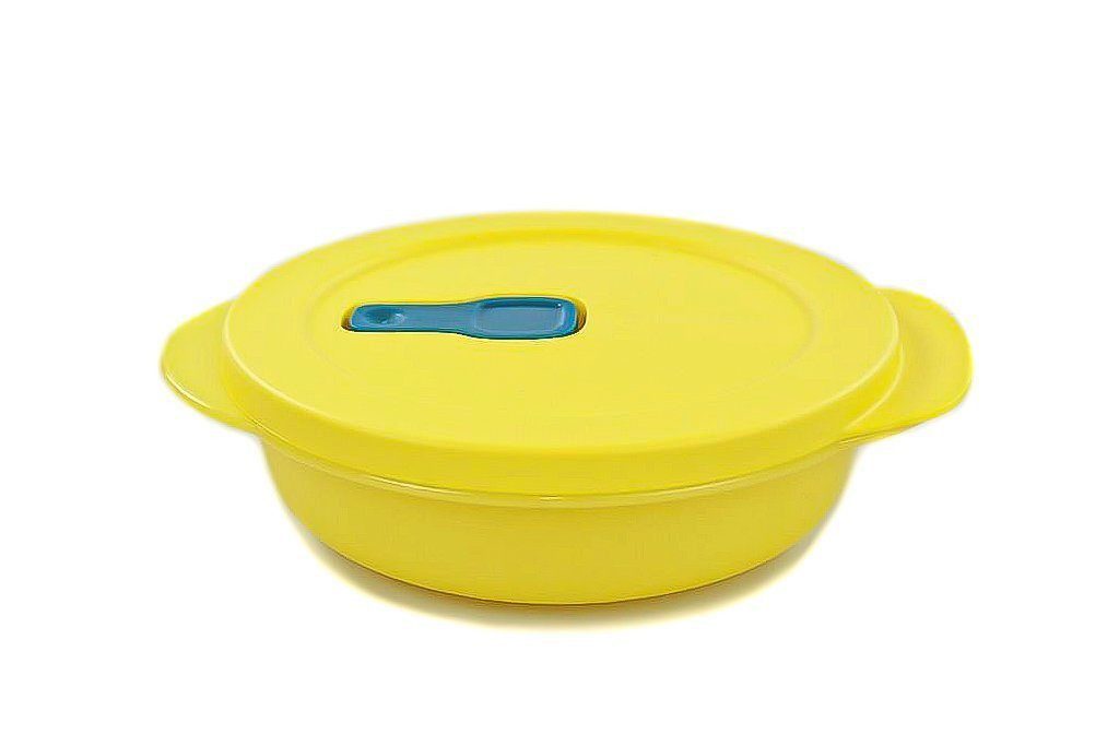 TUPPERWARE Mikrowellenteller Tupperware Mikrowelle Crystal Wave 400ml gelb