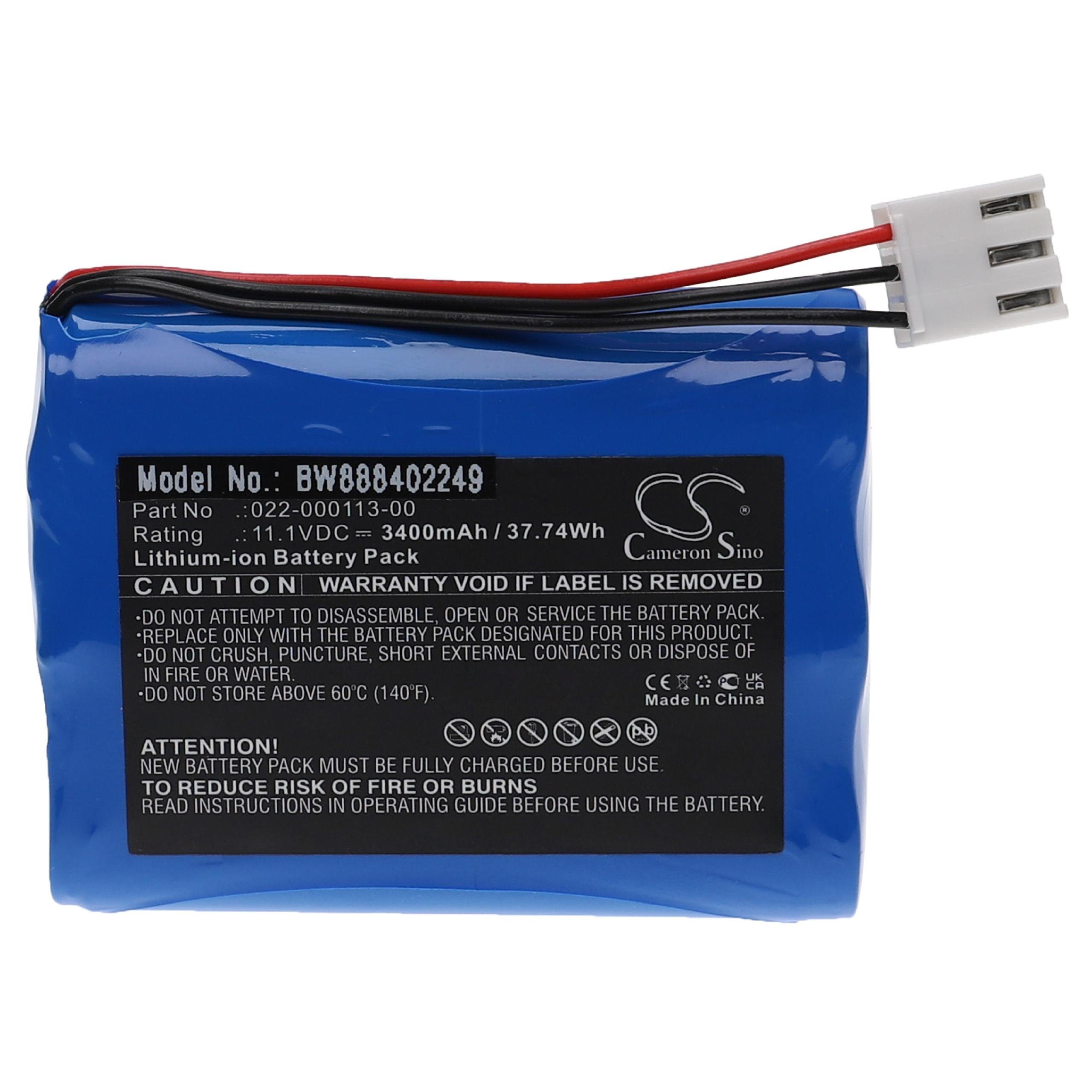 vhbw Ersatz für Comen 022-000113-00 für Akku Li-Ion 3400 mAh (11,1 V), Wiederaufladbare Batterie