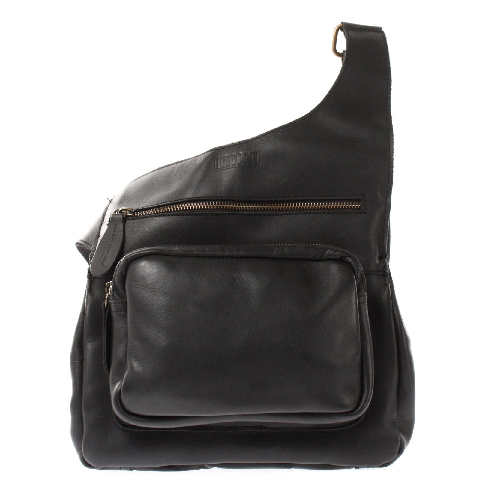 LECONI Umhängetasche »Schultertasche Crossbag Damen Herren Leder LE3015 ...
