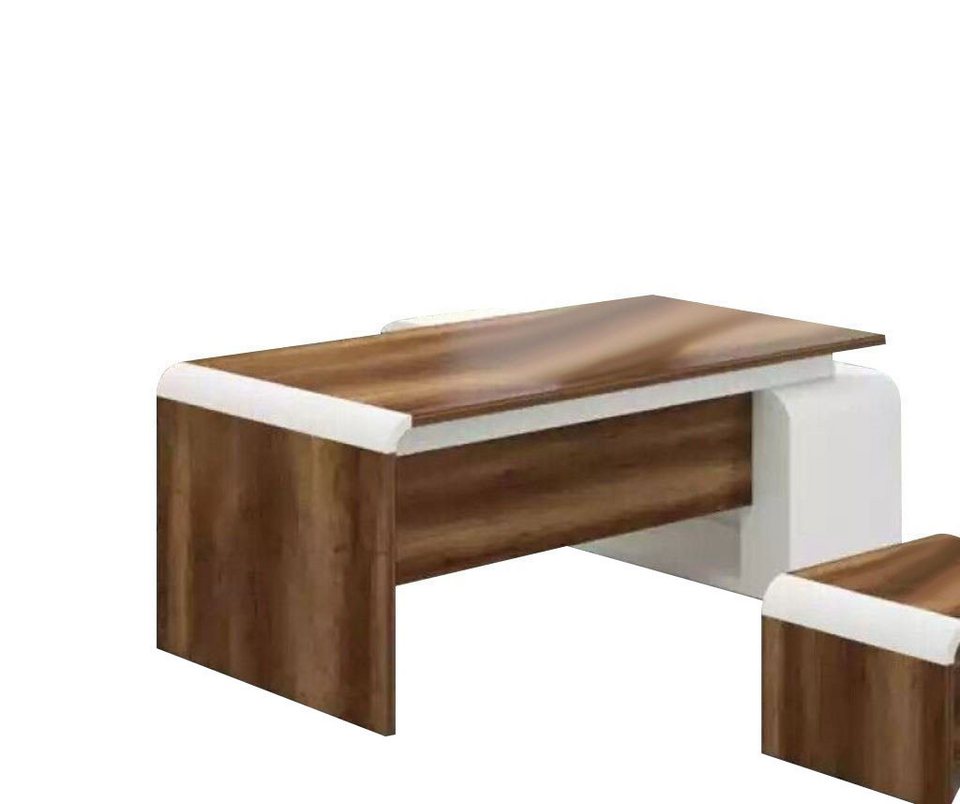 Jvmoebel Eckschreibtisch Brauner Office Schreibtisch Arbeitszimmermöbel