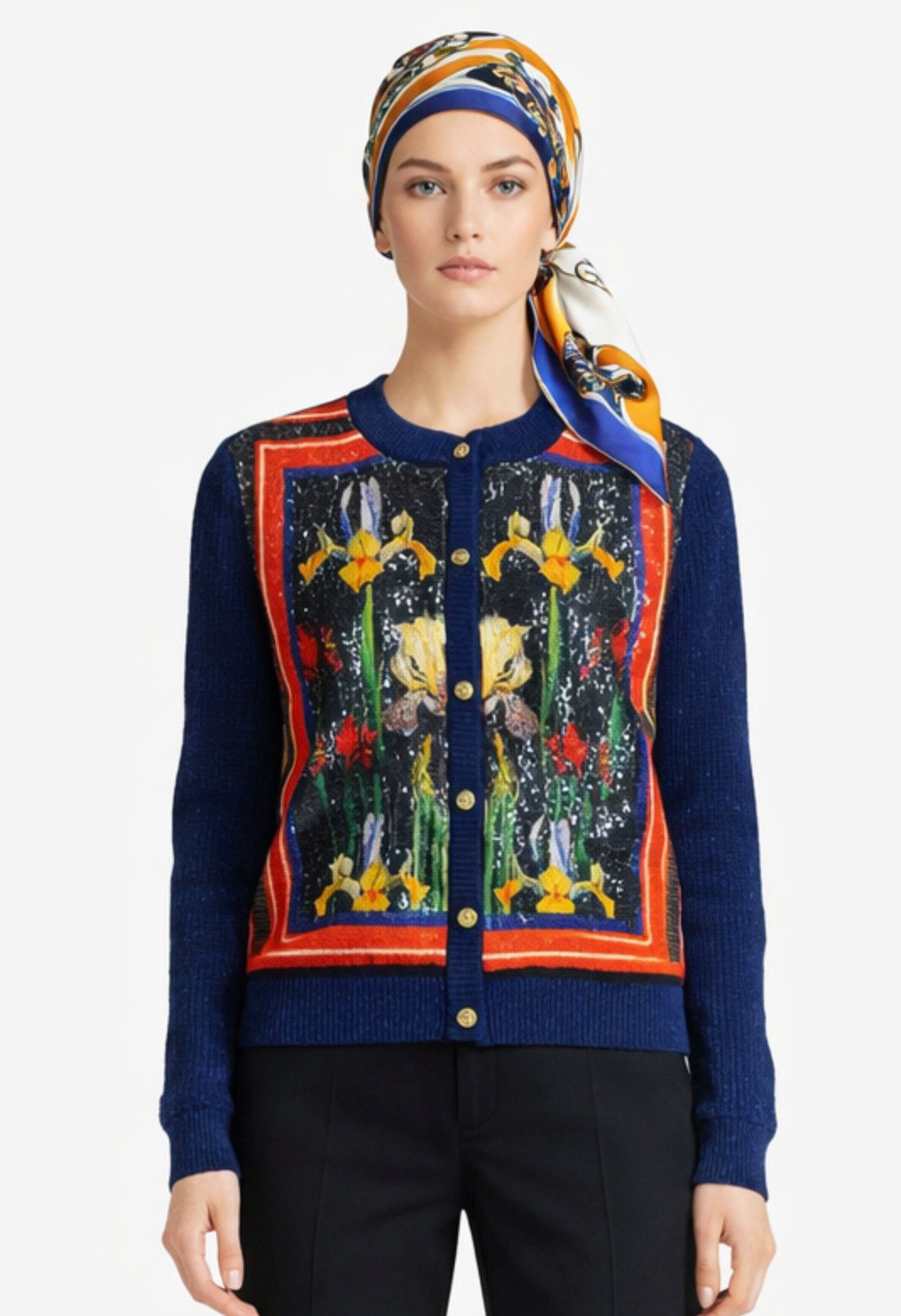 CLASS ROBERTO CAVALLI Cardigan Damen Strickjacke Sequin Embellished ...
