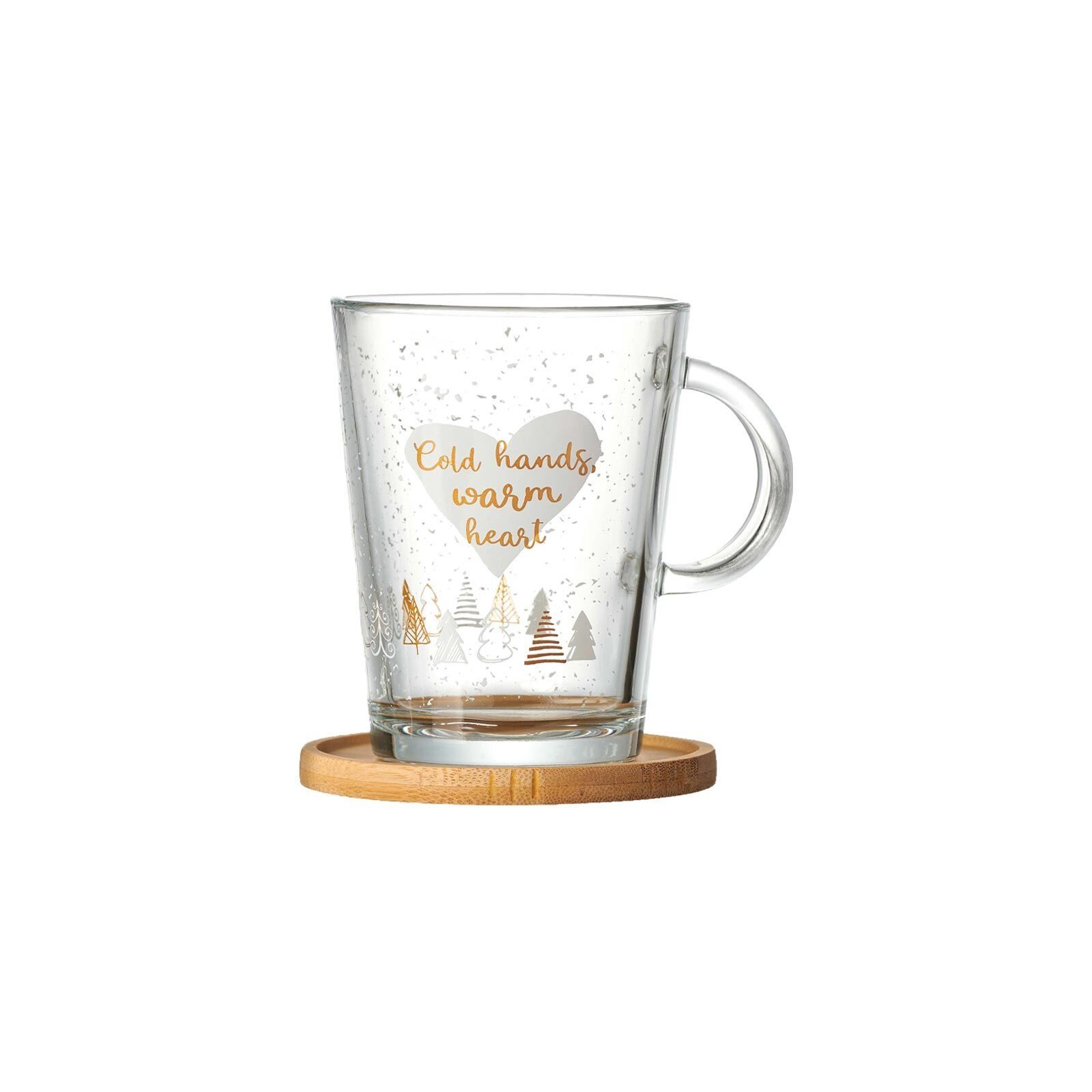 Ritzenhoff And Breker Tasse Heart Winter Teeglas Mit Untersetzer 380 Ml Glas