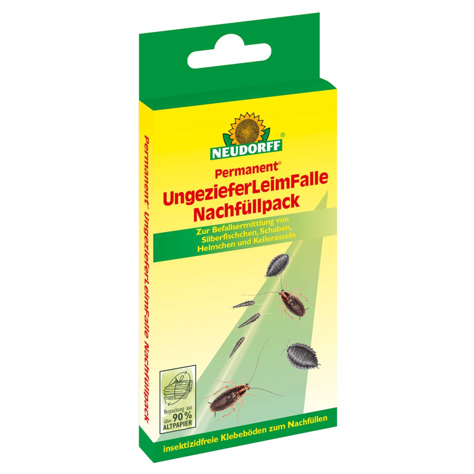 Neudorff Insektenfalle Permanent Ungeziefer Leimfalle Nachfüllpack - 4 Stück