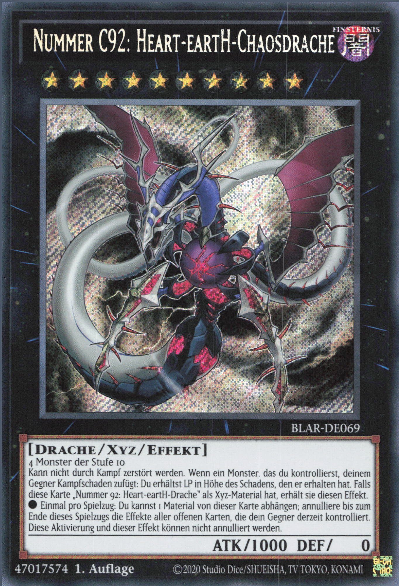 Recollectibles Sammelkarte Yugioh Karte Nummer C92 Heart Earth