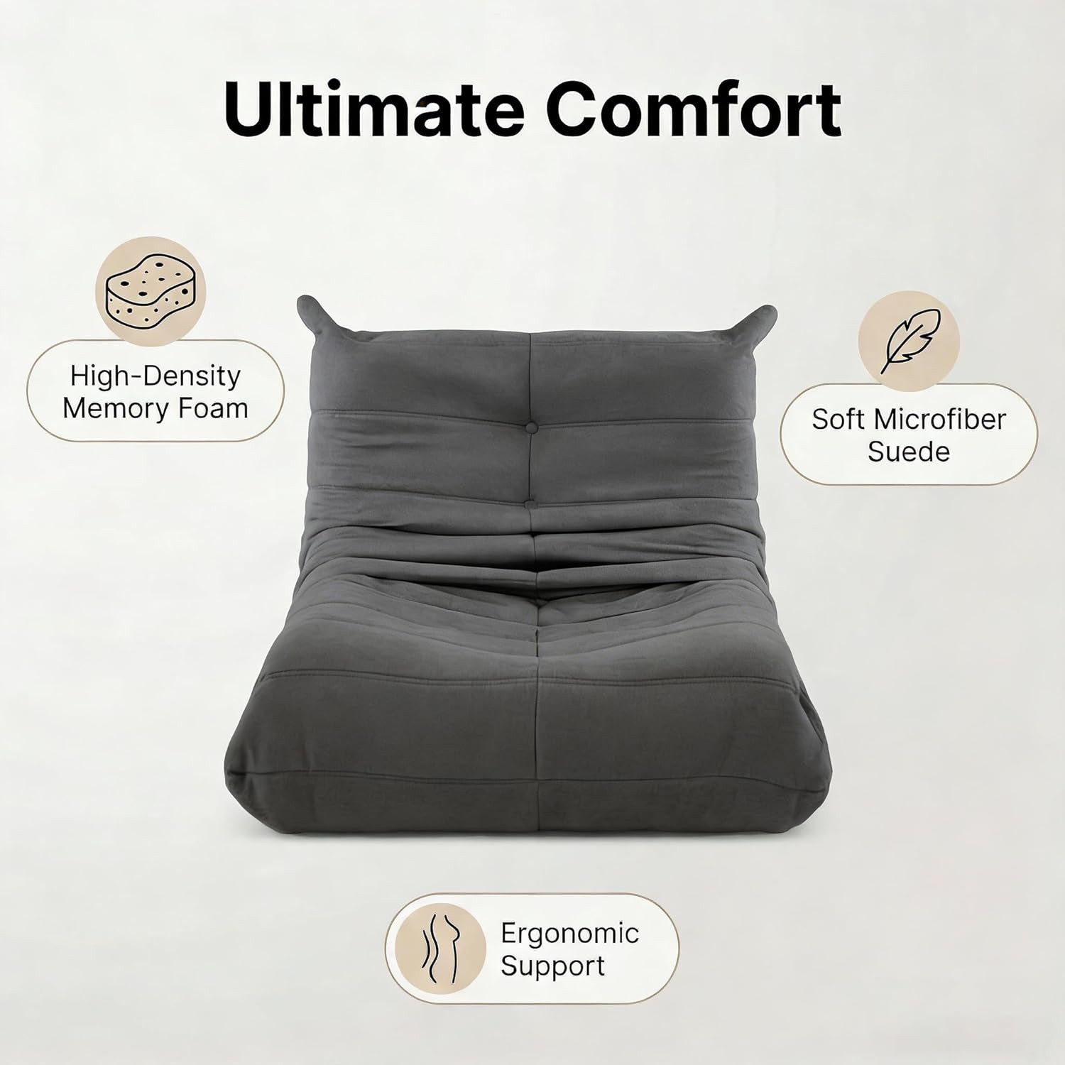 Happy Home Sofa Sitzsack Erwachsene Flauschiger Bodensessel Bodenstuhl ...