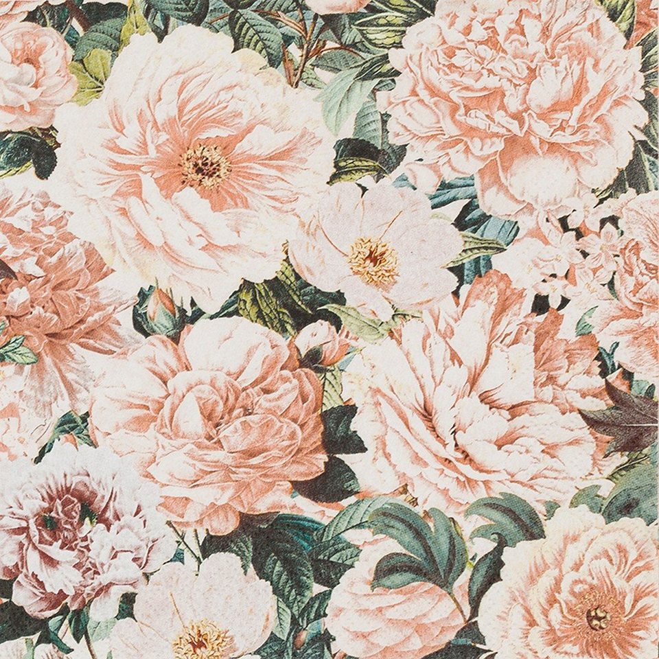 Home Fashion Papierserviette Rp 20 Servietten Story Of Roses Die