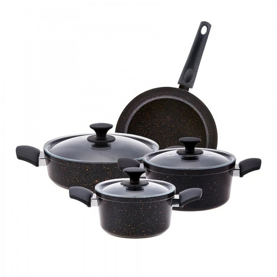 Karaca Topf Set Biogranit Blackgold V1 7 Teiliges Kochgeschirr Set