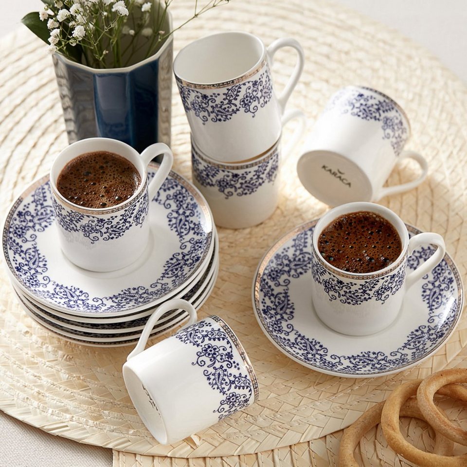 Karaca Kaffeeservice Karaca Bella 6 Person Coffee Set 6 Stück