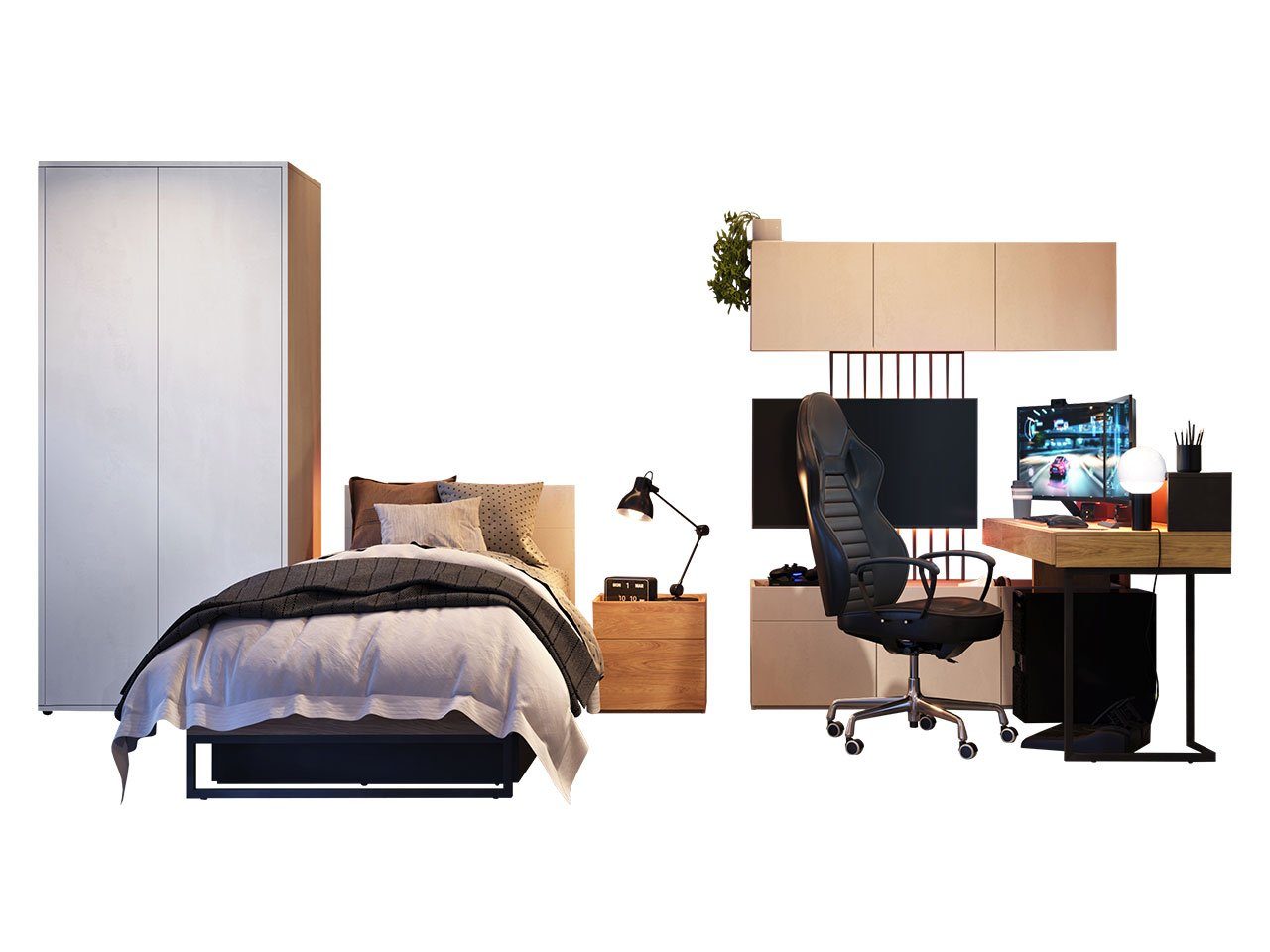 Mirjan24 Jugendzimmer Set Teen Flex Iii 9er Set Schreibtisch Und
