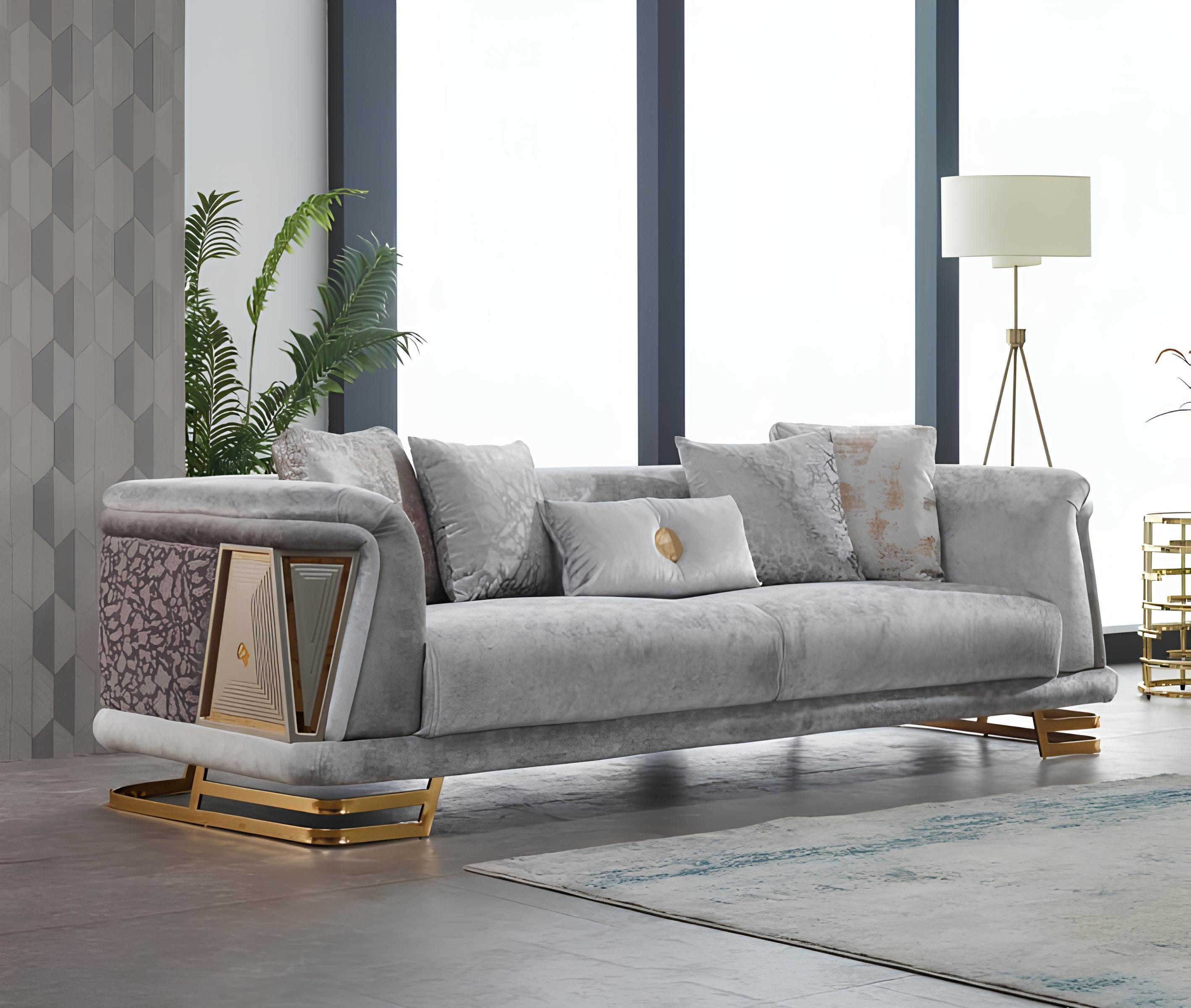 Sofa Modern Grau