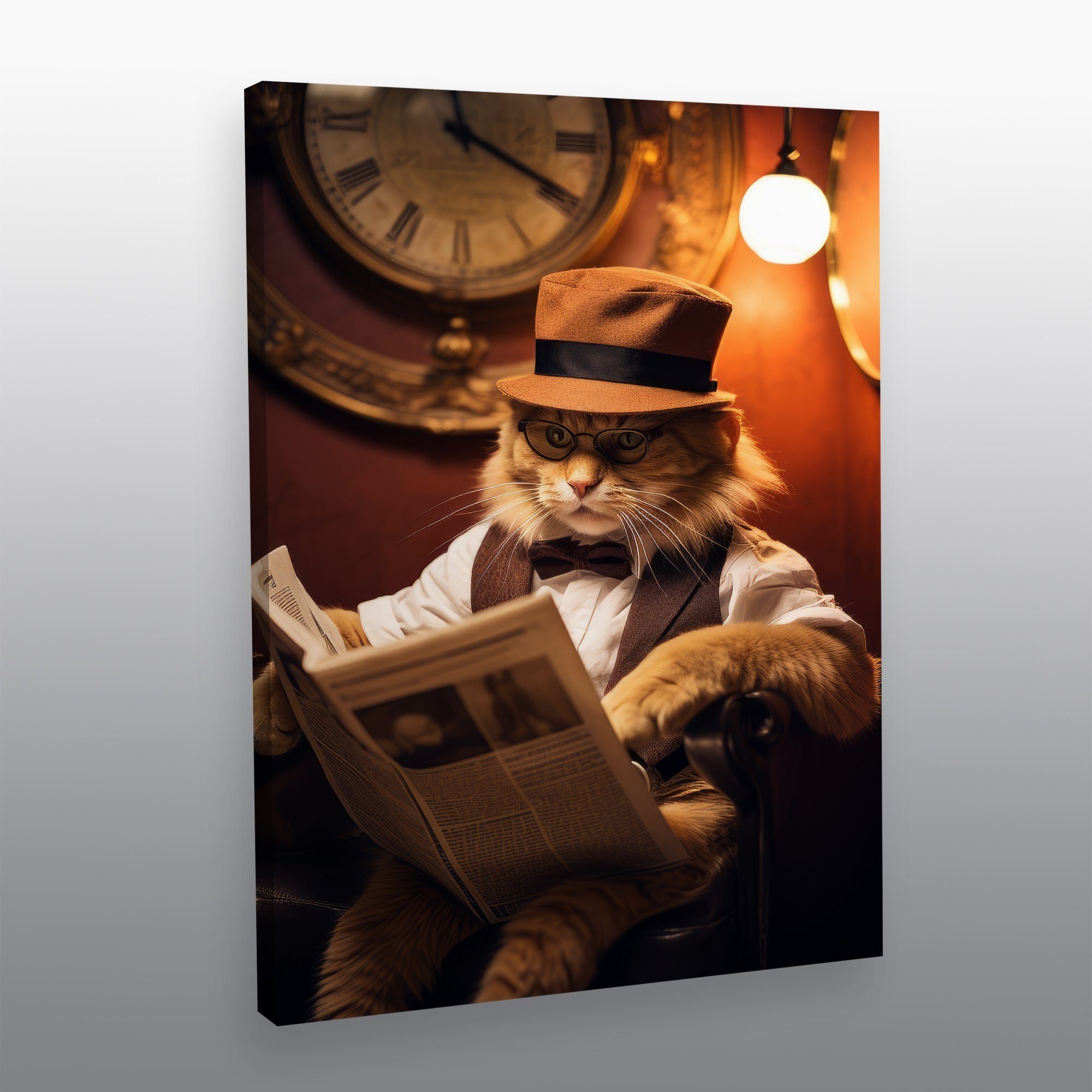 Hustling Sharks Leinwandbild Katzen Bild Als Xxl Leinwandbild Cat