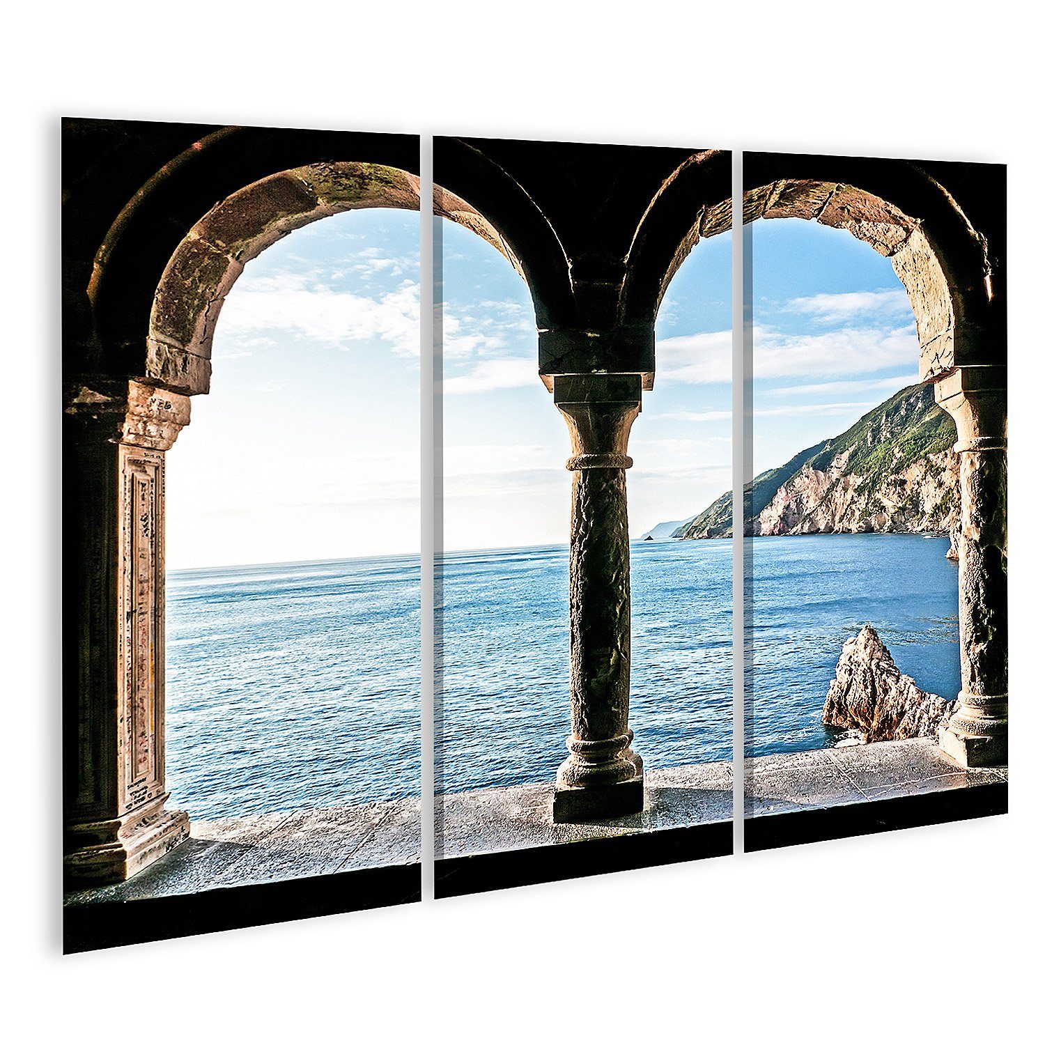 islandburner Leinwandbild »Bild auf Leinwand Schöne Aussicht Auf Portovenere Italien Wandbild ...