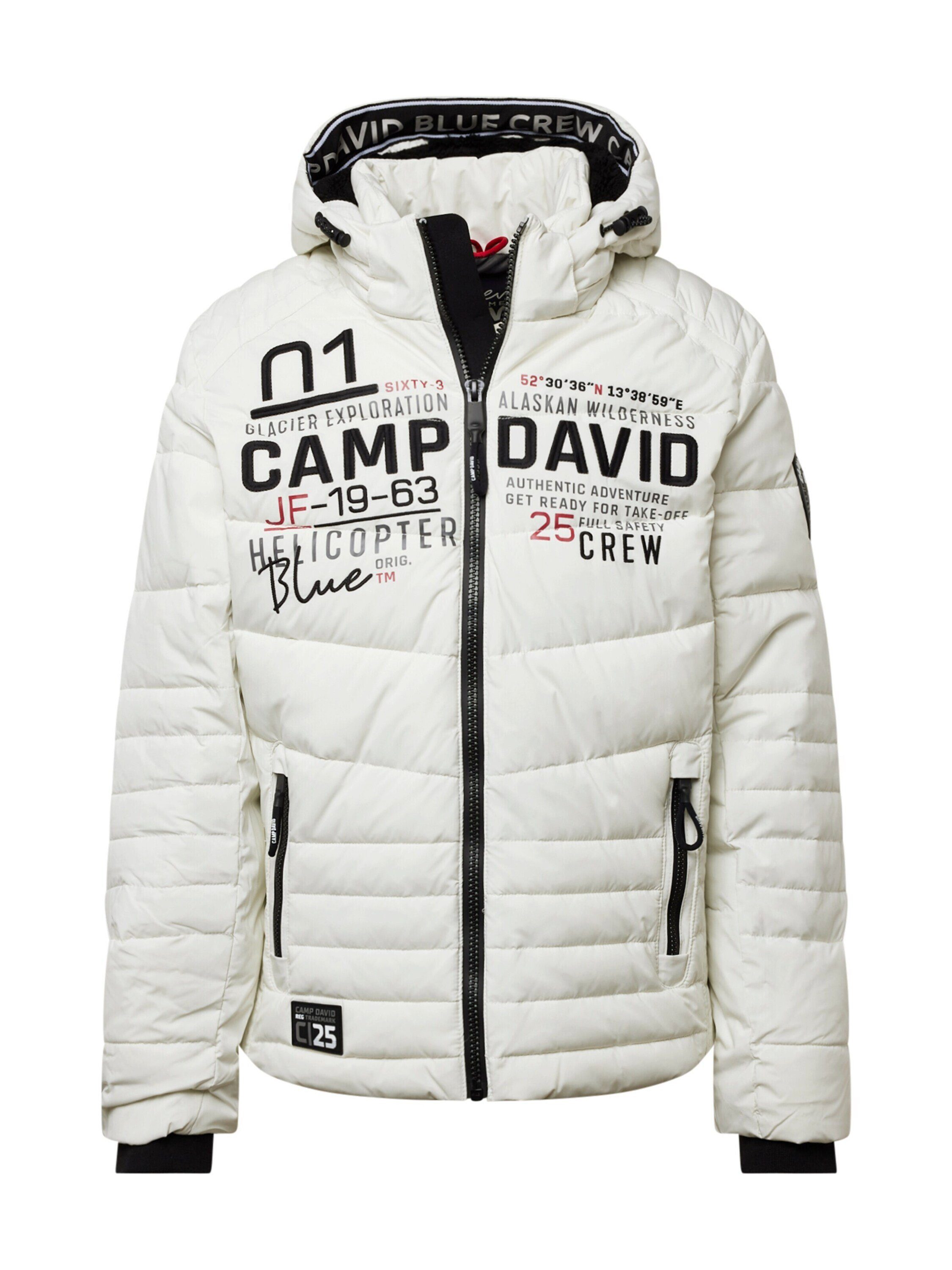 CAMP DAVID Winterjacke mit Stickerei, Seitliche Reißverschlusstaschen