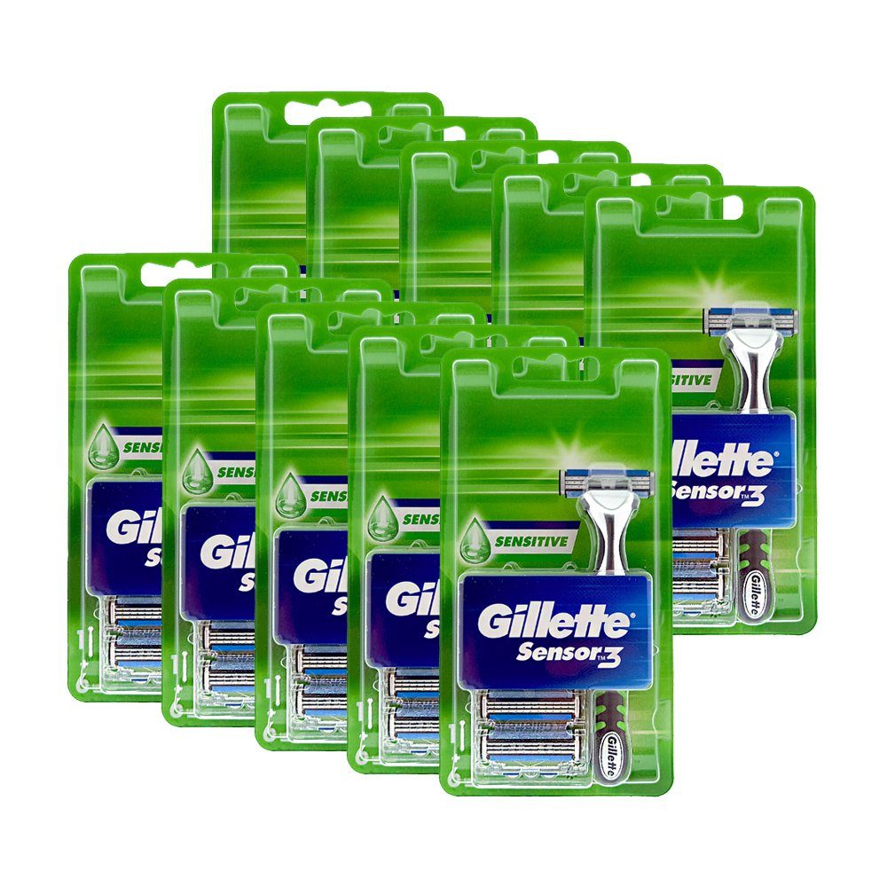 Gillette Rasierklingen Gillette Sensor 3 Sensitive Rasierklingen, 6er ...